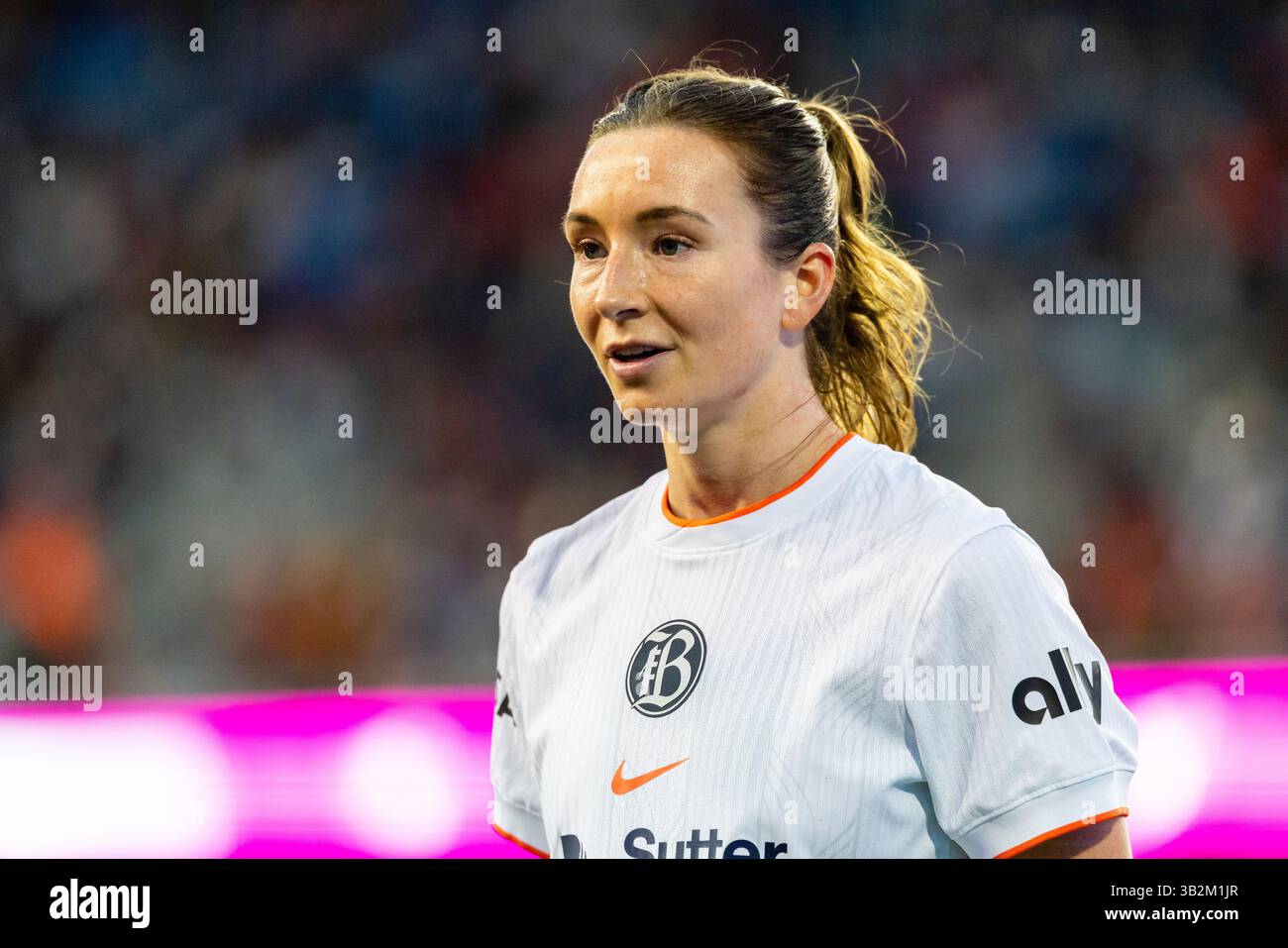SAN JOSE, CA - APRIL 26: Dorian Bailey #19 of Bay FC looks on during a ...