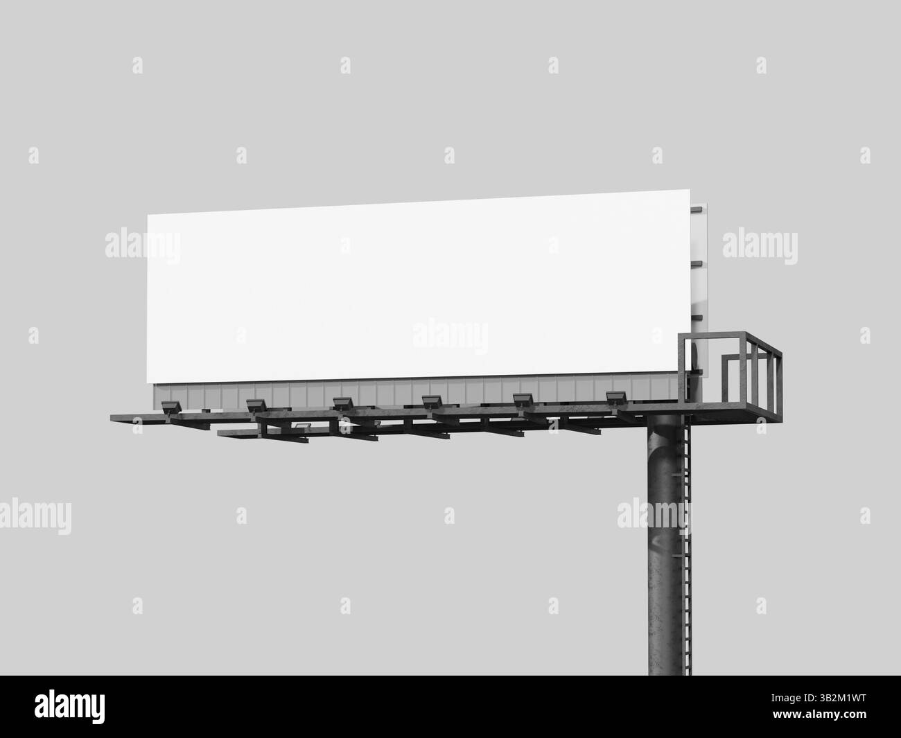 Realistic Large Landscape Billboard Mockup 3D Rendering Stock Photo - Alamy