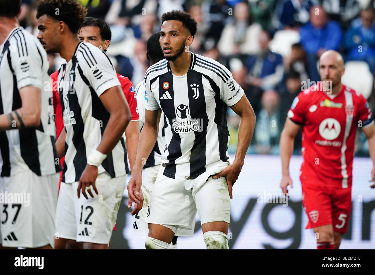 Turin, Italy. 27 April, 2025. Lloyd Kelly (Juventus FC) during the ...