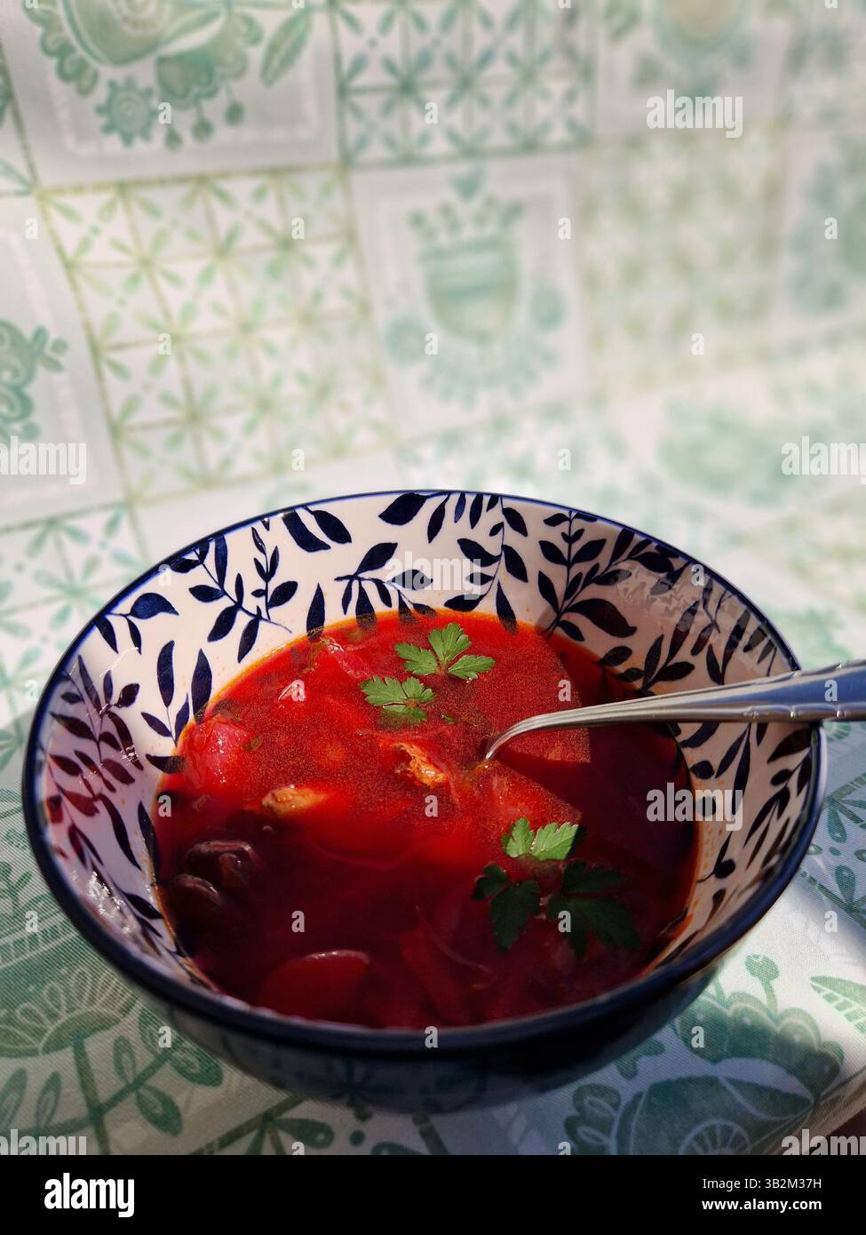 Ukrainian borscht in serving hi-res stock photography and images - Alamy