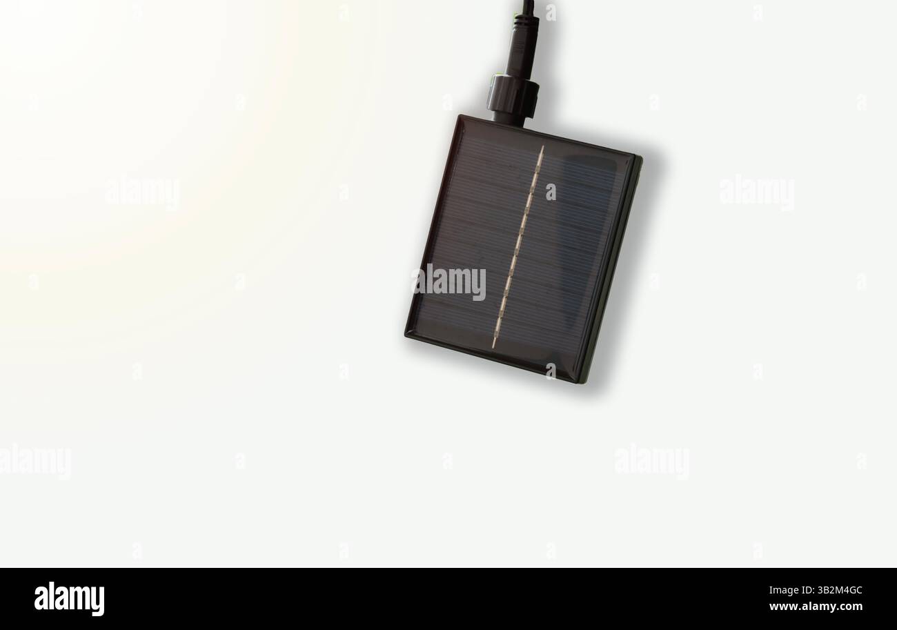 Individual solar panel with white background. Small solar battery cell ...