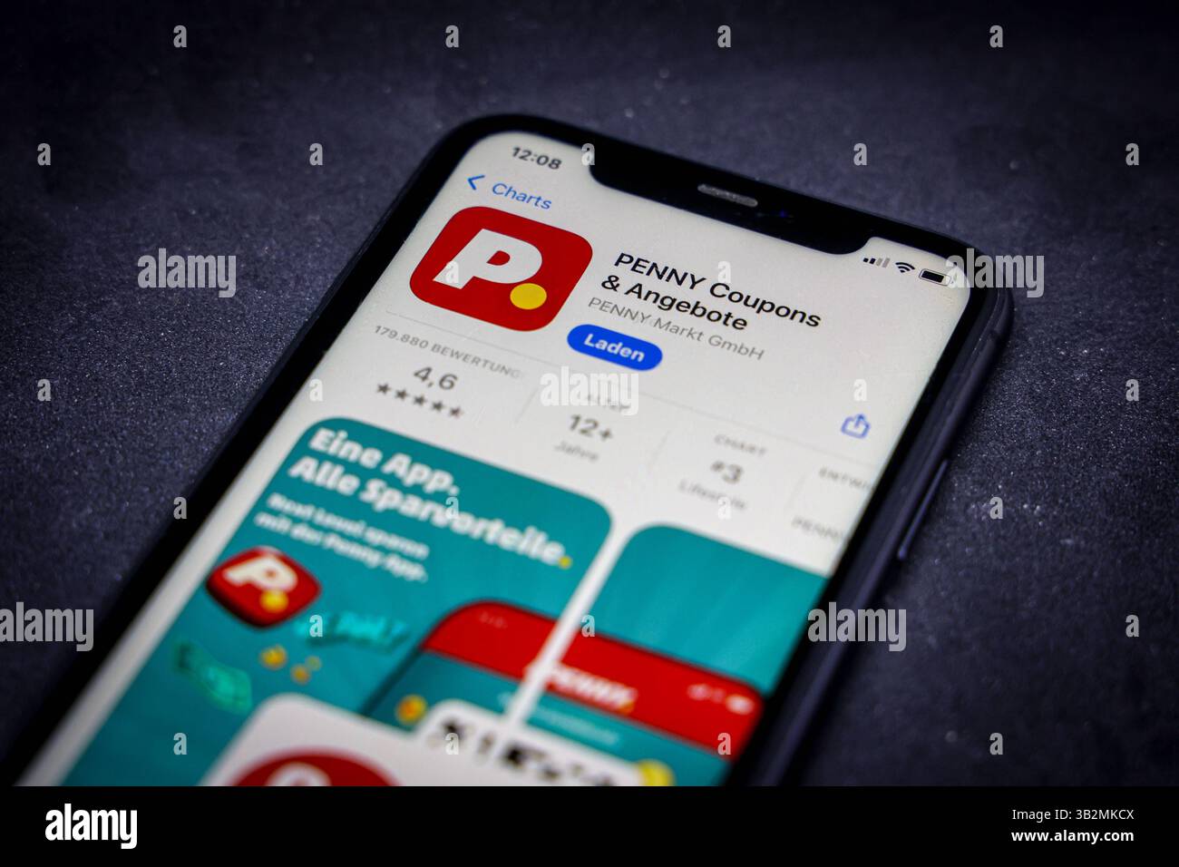 Apple App Store auf einem iPhone. Apps Charts gratis. PENNY Coupons ...