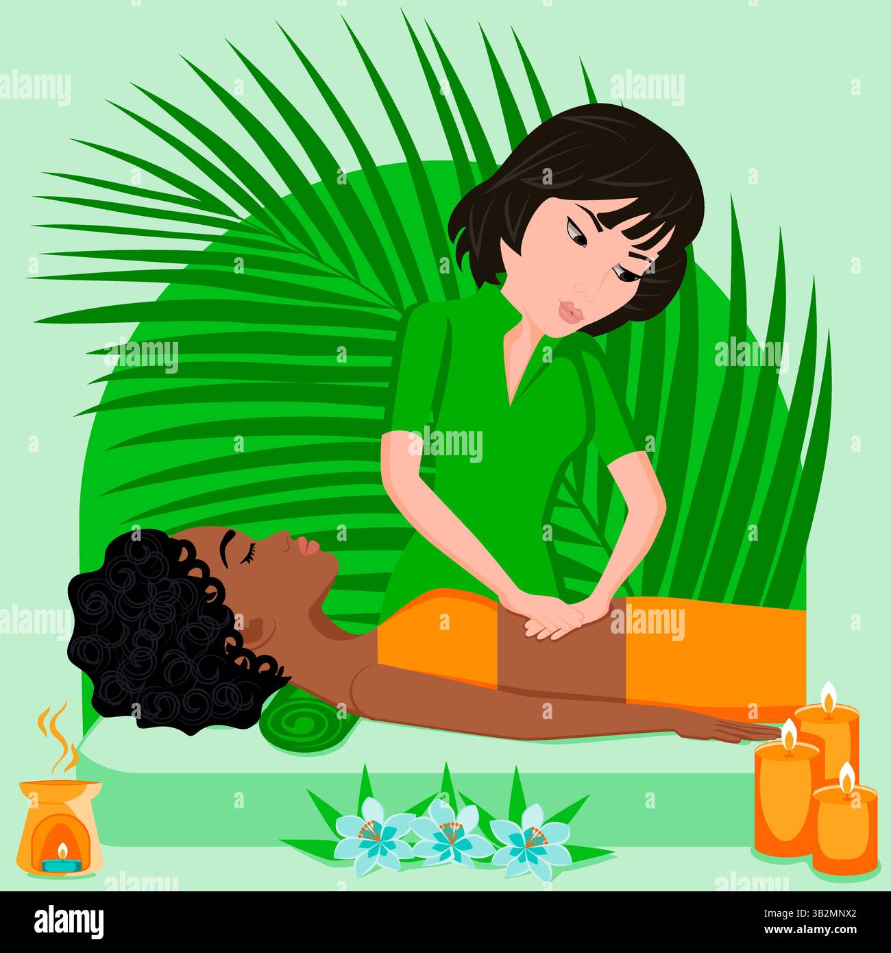 Abdominal massage. Therapy and treatment by professional therapist in ...