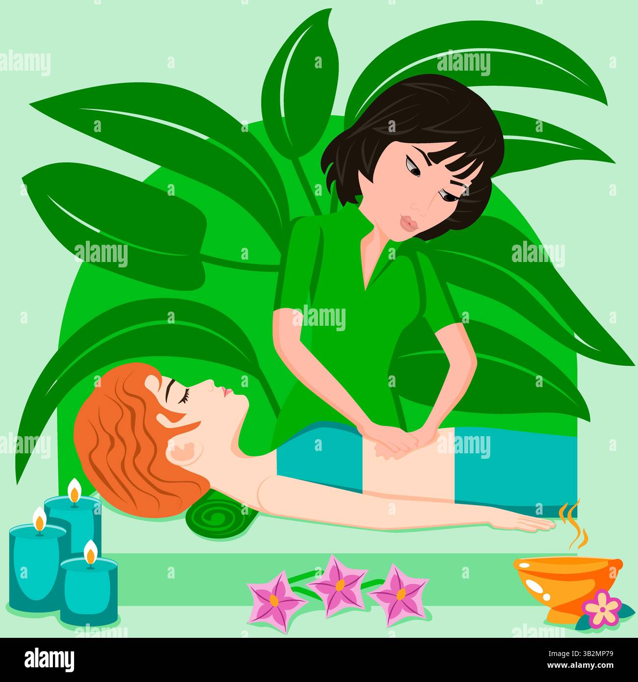 Abdominal massage. Therapy and treatment by professional therapist in ...