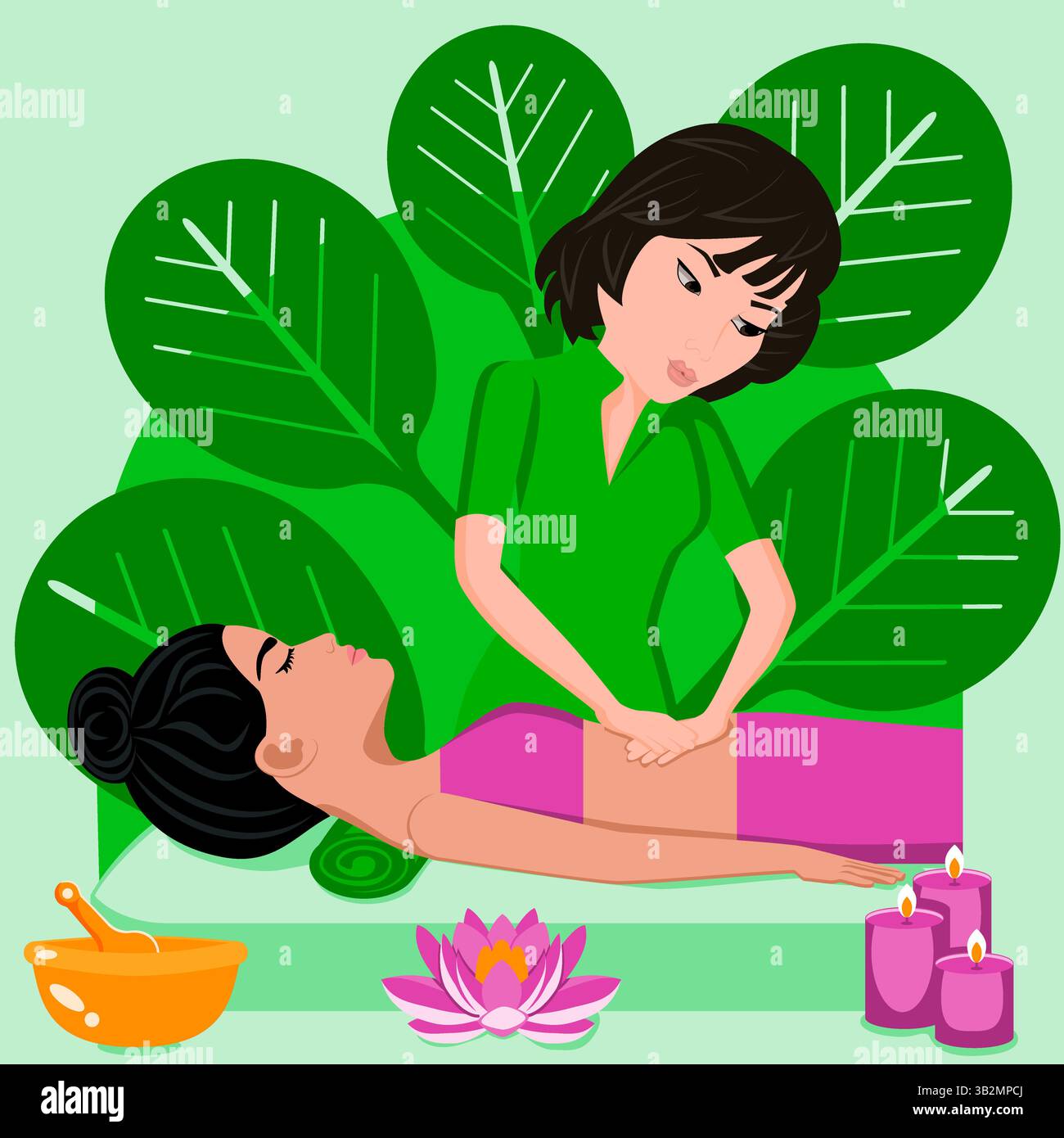 Abdominal massage. Therapy and treatment by professional therapist in ...
