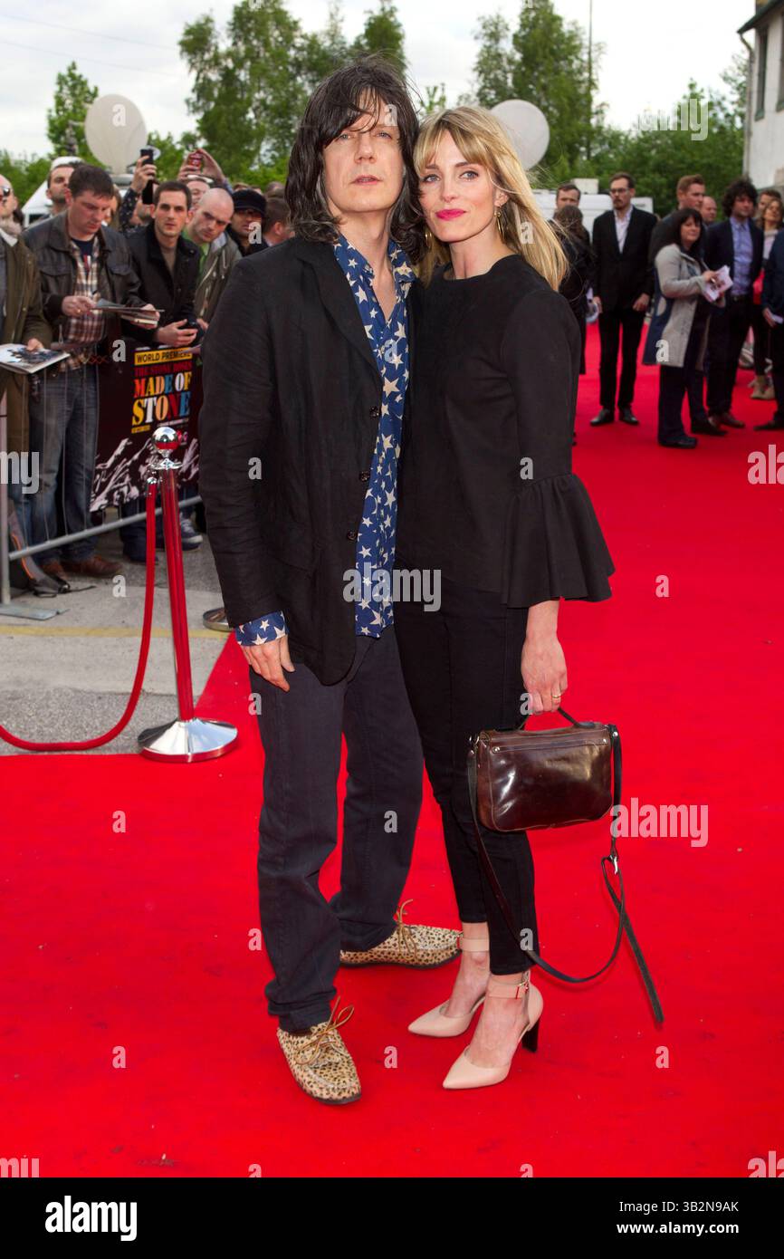 John Squire with his wife Sophie at the premiere of 'The Stone Roses ...