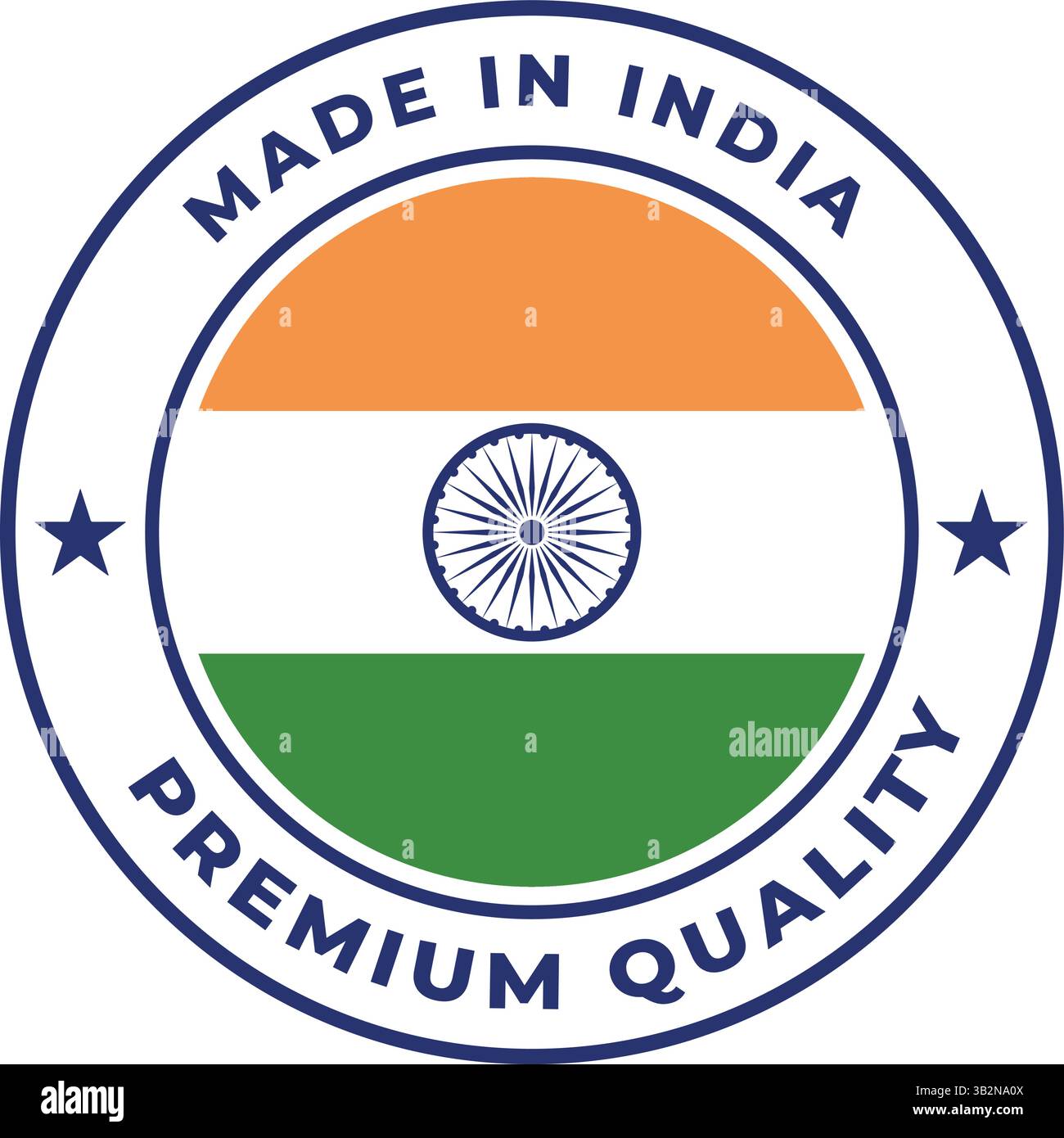 premium made in india rounded vector badge for products and branding ...