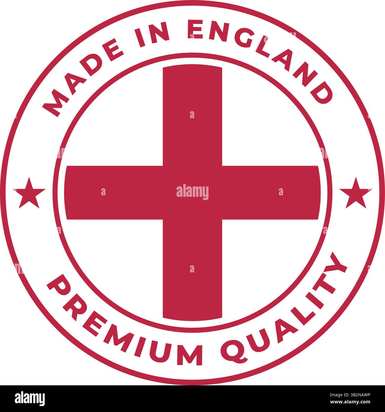 premium made in england rounded vector badge for products and branding ...
