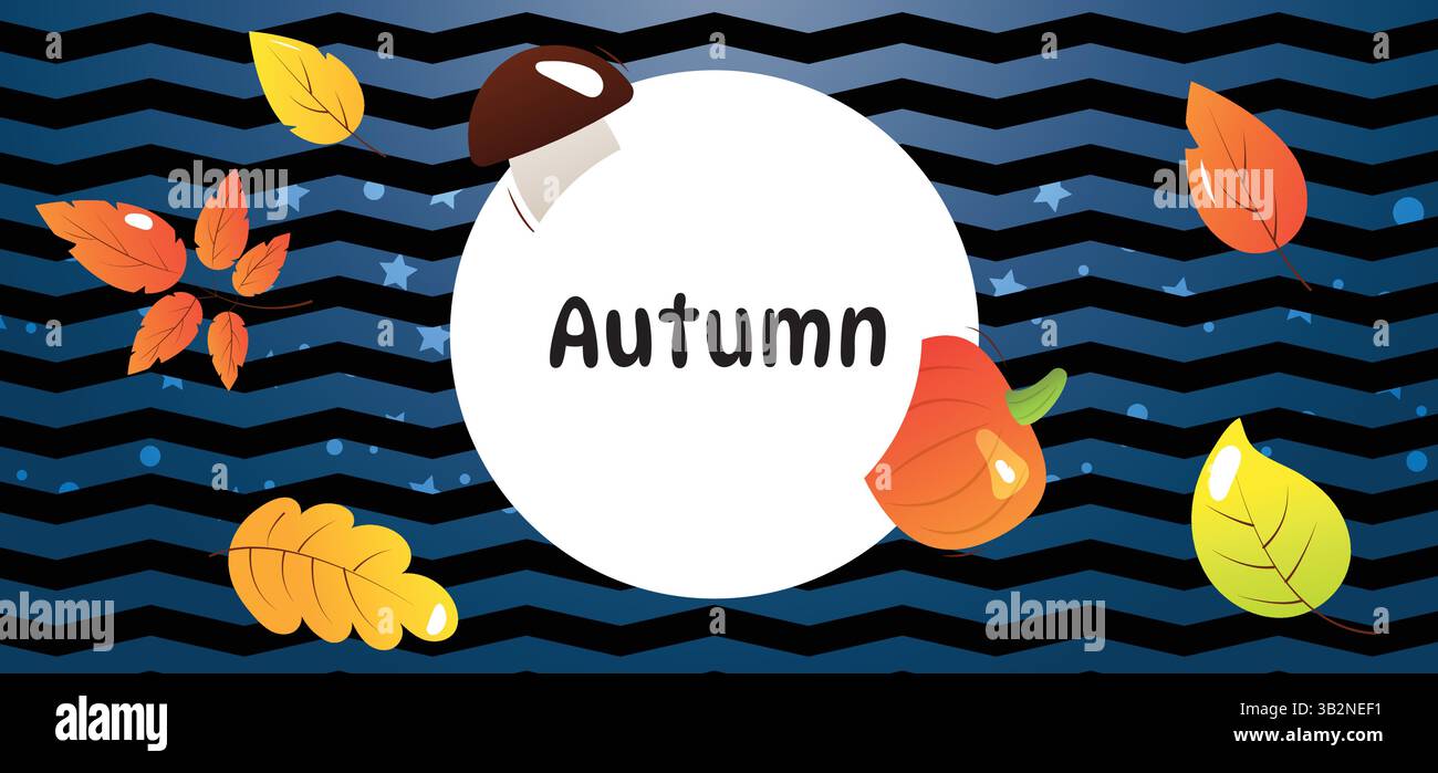 Autumn Background with Leaves Banner Design Stock Vector Image & Art ...