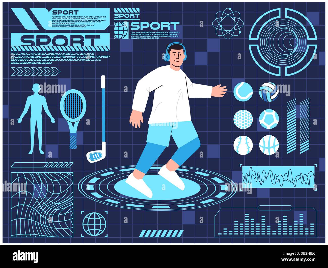 Video analysis of athlete Stock Vector Images - Alamy