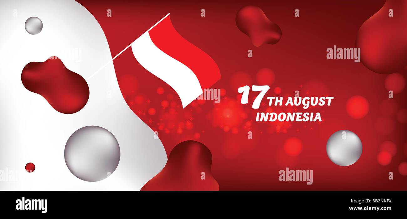 17 August Indonesian Independence Day Background with Copy Space Stock ...