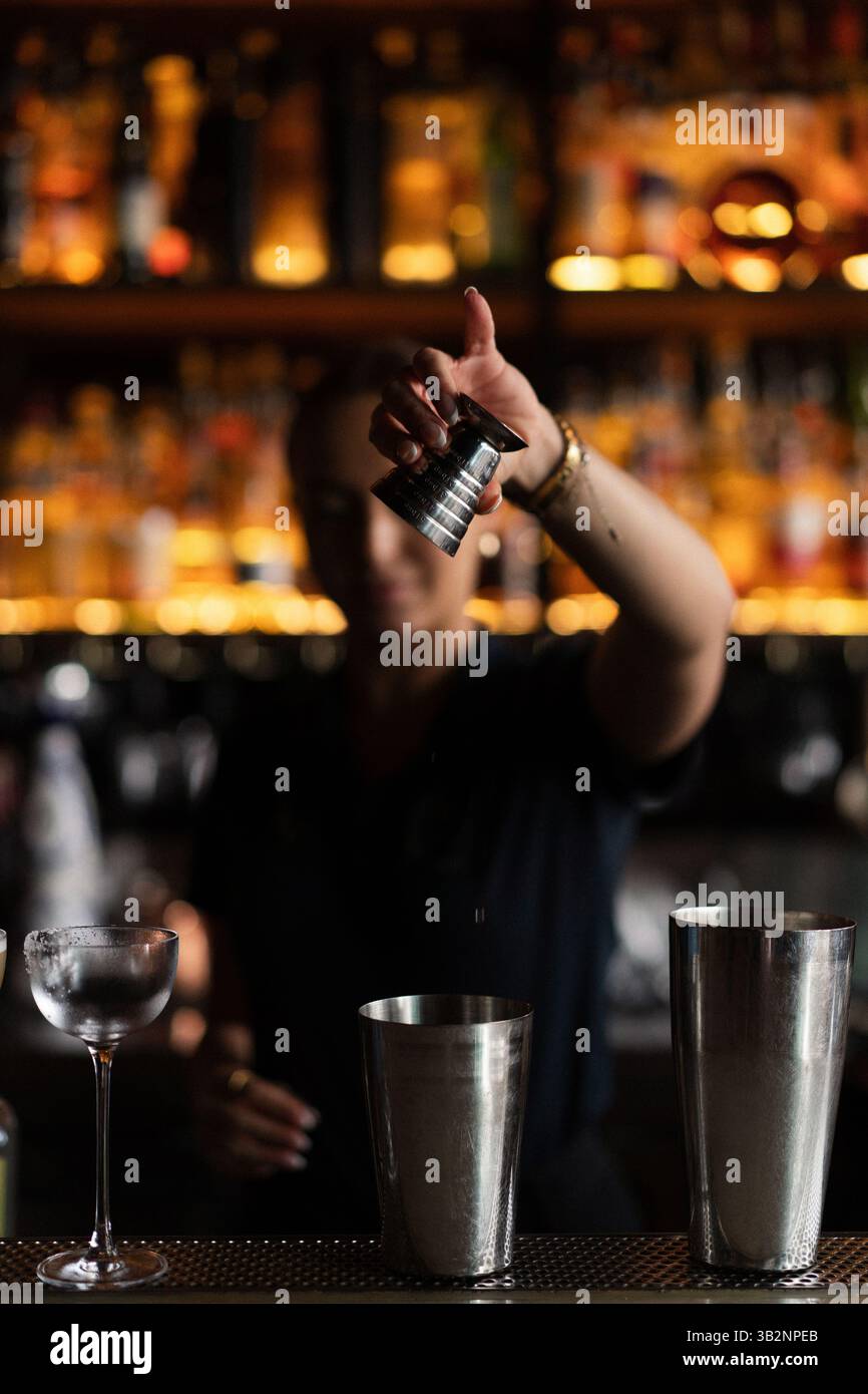 Woman shaker making cocktails hi-res stock photography and images - Alamy