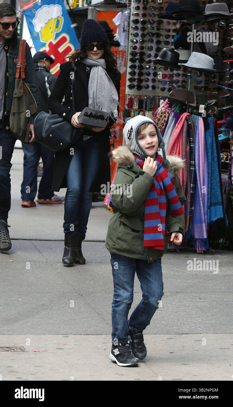 Rachel Weisz and her son Henry Chance out and about in New York City ...