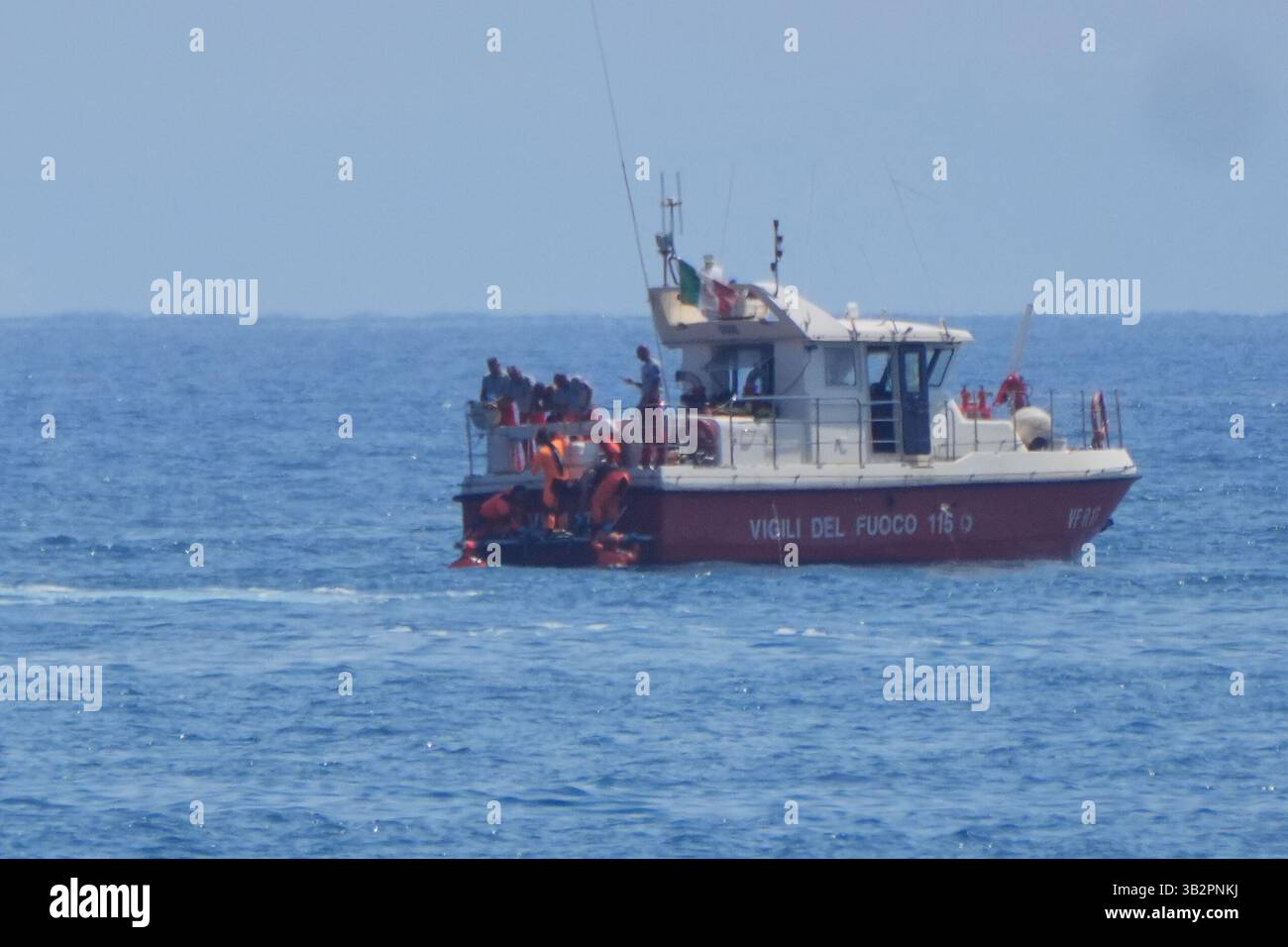 File photo dated 23/08/24 of members of the rescue team placing a body ...