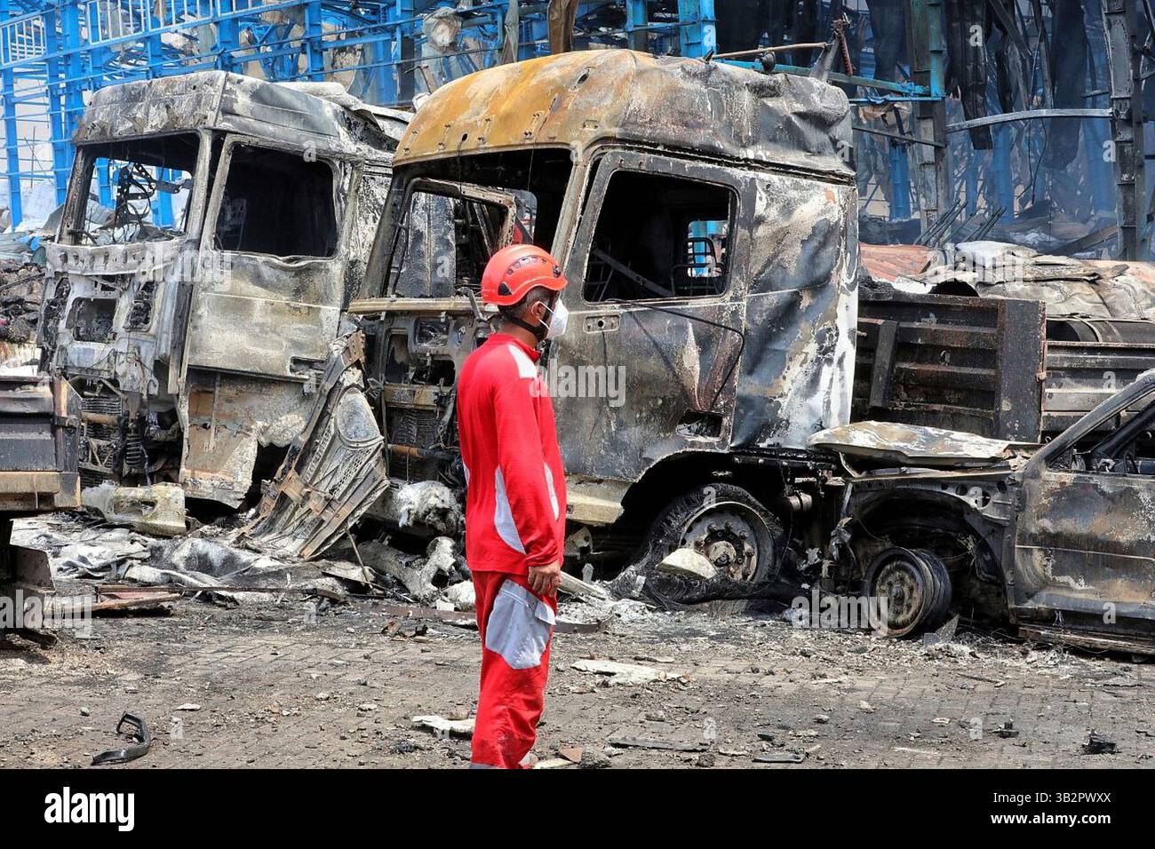 In this photo provided by the Iranian Red Crescent Society on Sunday ...