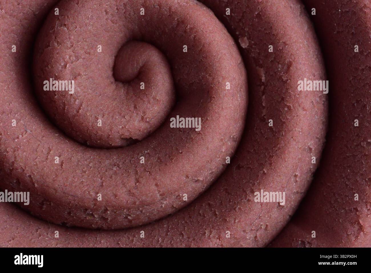 play dough modeling clay rolled into spiral close up top detailed view ...