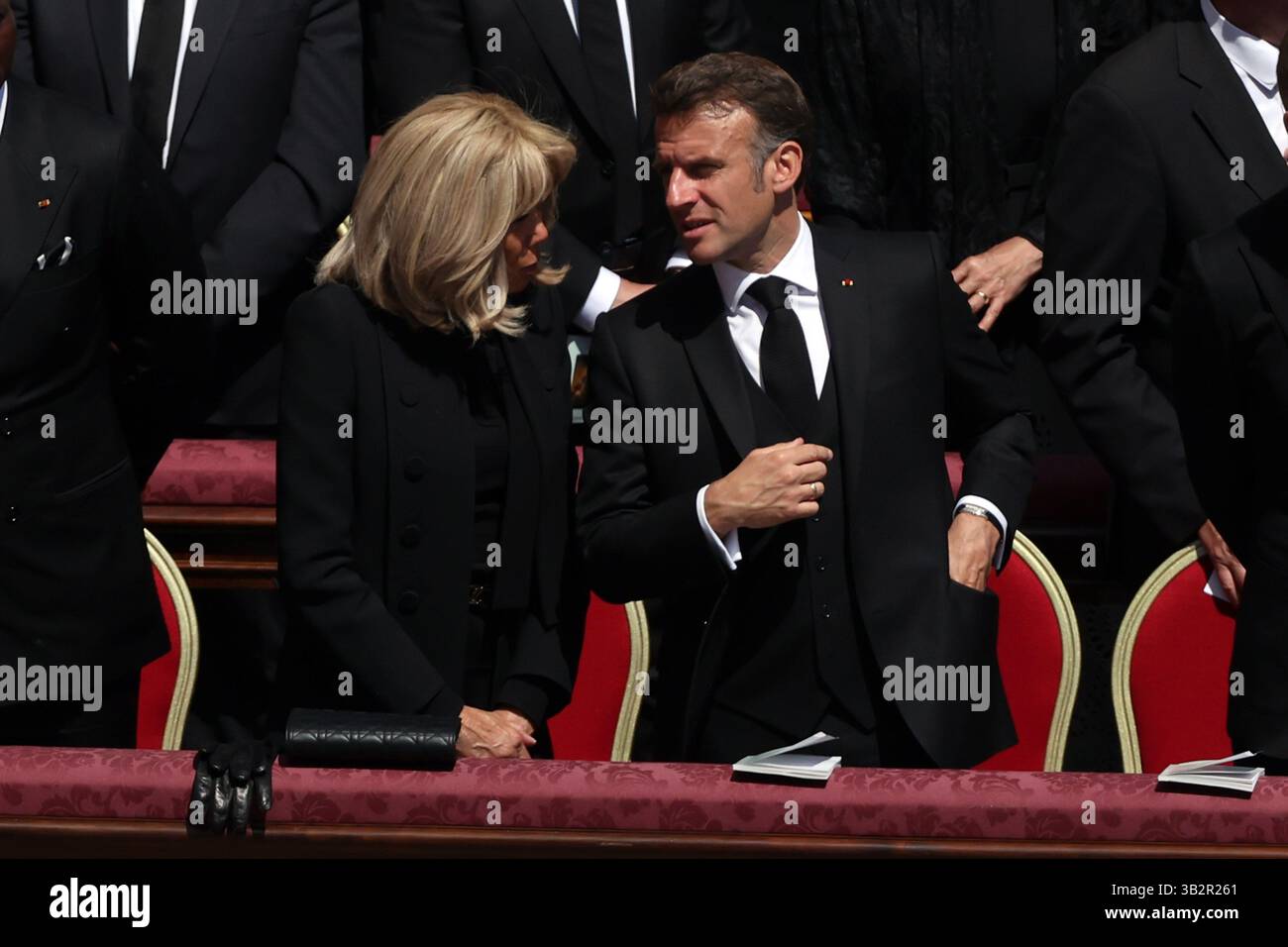 Rome, Italy. 26th Apr, 2025. President of the French Republic Emanuelle ...