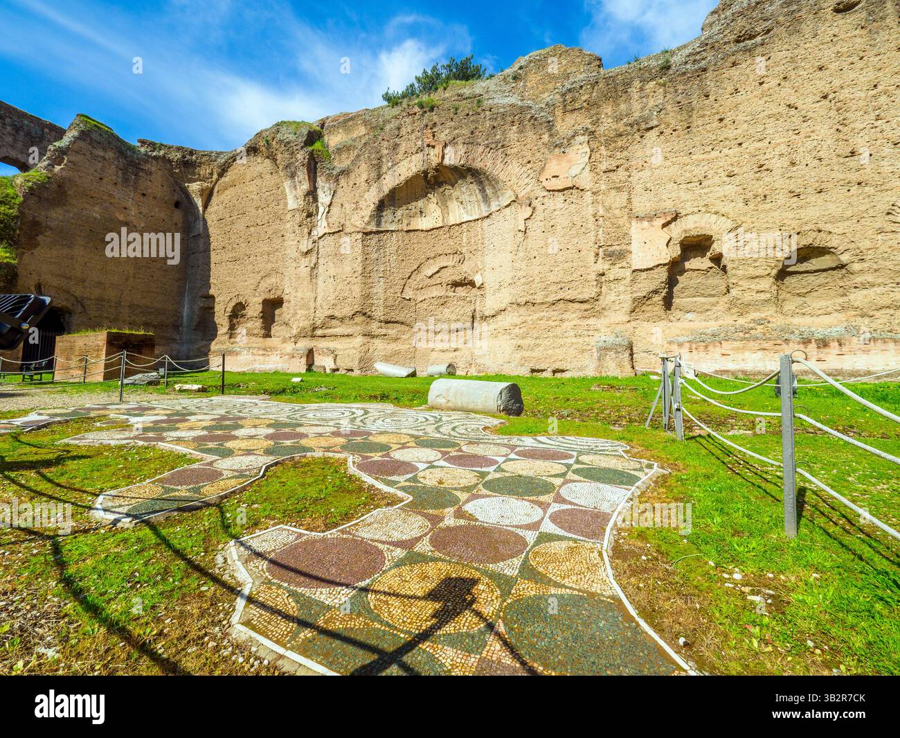 Mosaic in the western Gym (Palaestrae) of the Baths of Caracalla - Rome ...