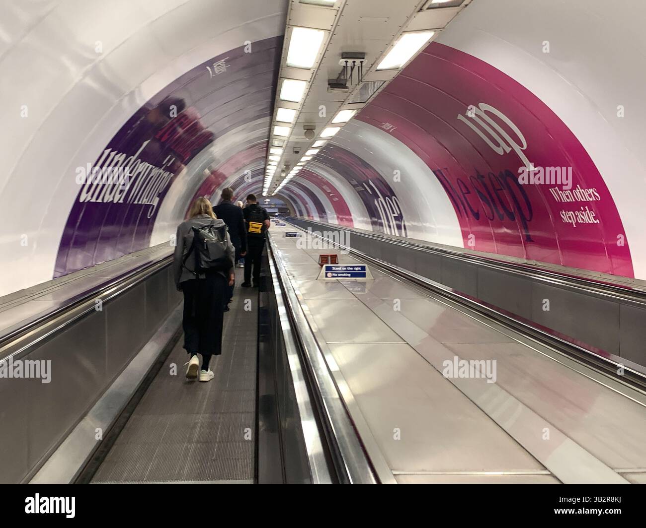 London, UK. 24th April, 2025. Commuters arriving at Bank Underground ...