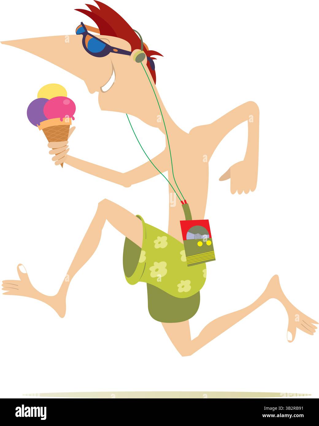 Teenager eating walking Stock Vector Images - Alamy