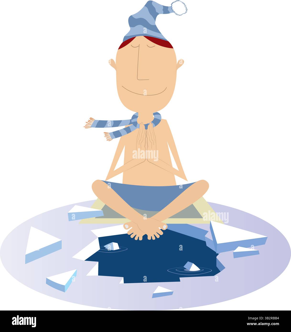 Cold swim meditation Stock Vector Images - Alamy