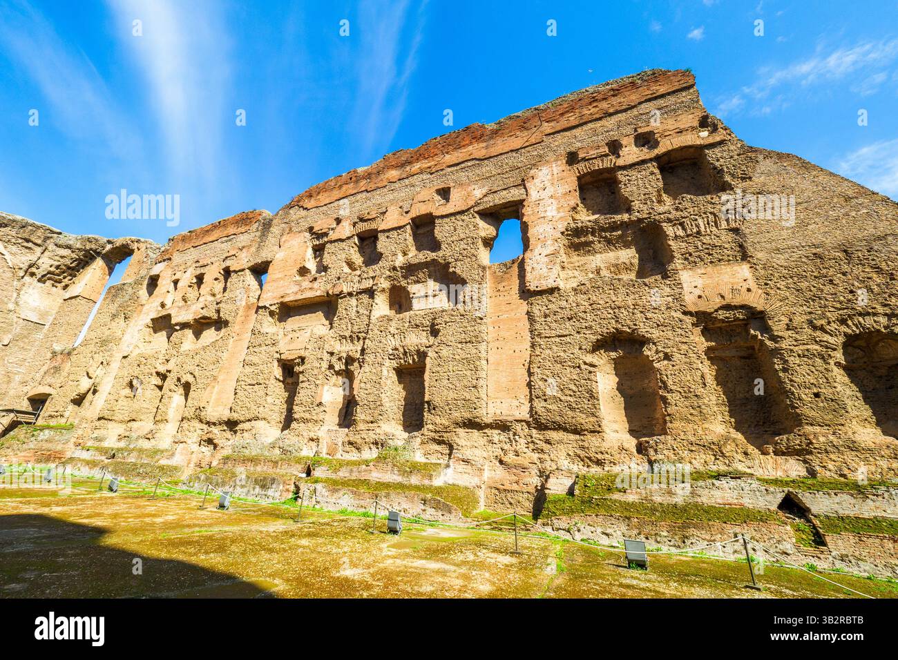 Natatio (swimming pool) - Baths of Caracalla - Rome, Italy Stock Photo ...
