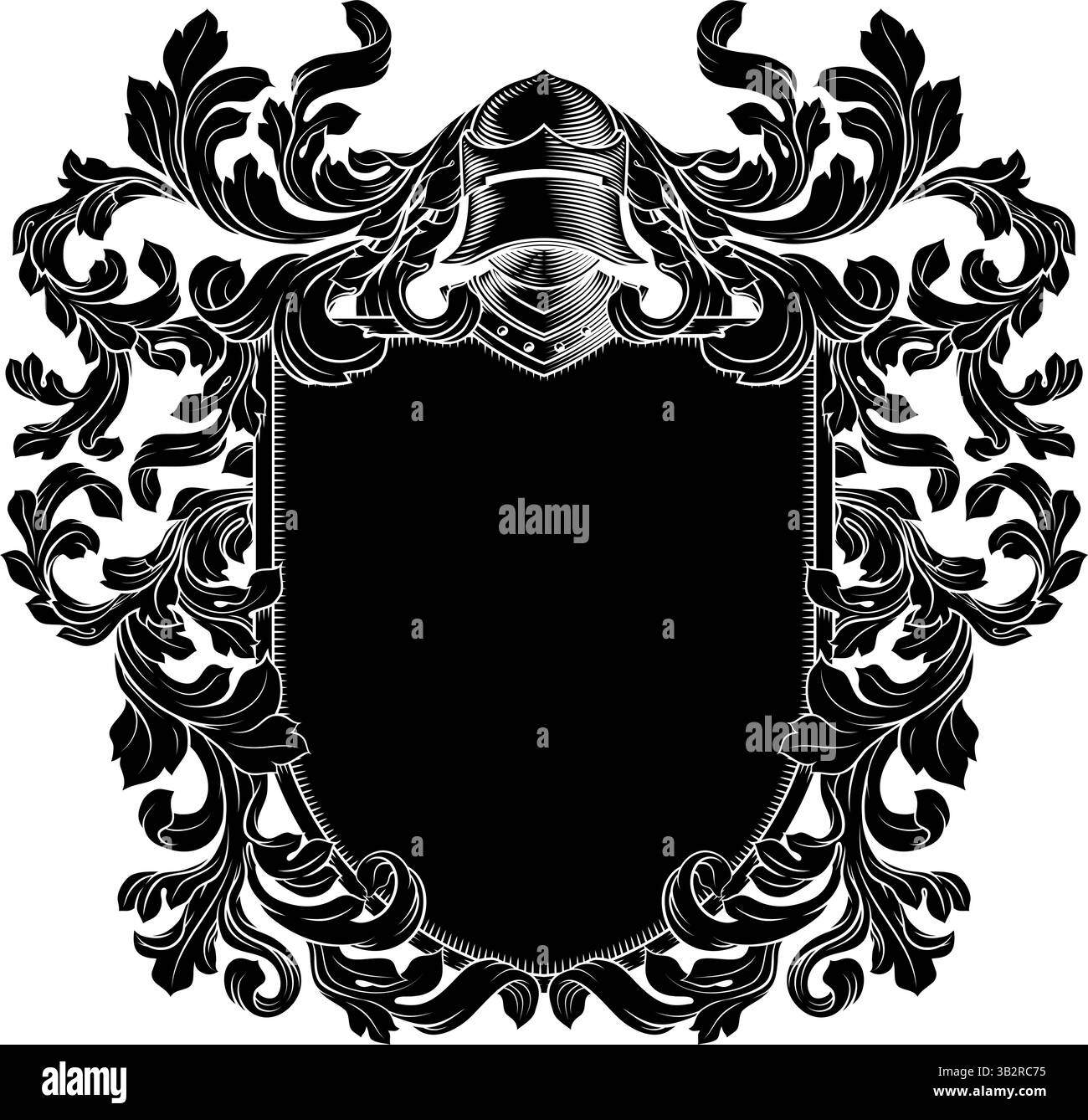 Coat of Arms Crest Knight Medieval Shield Heraldry Stock Vector Image ...