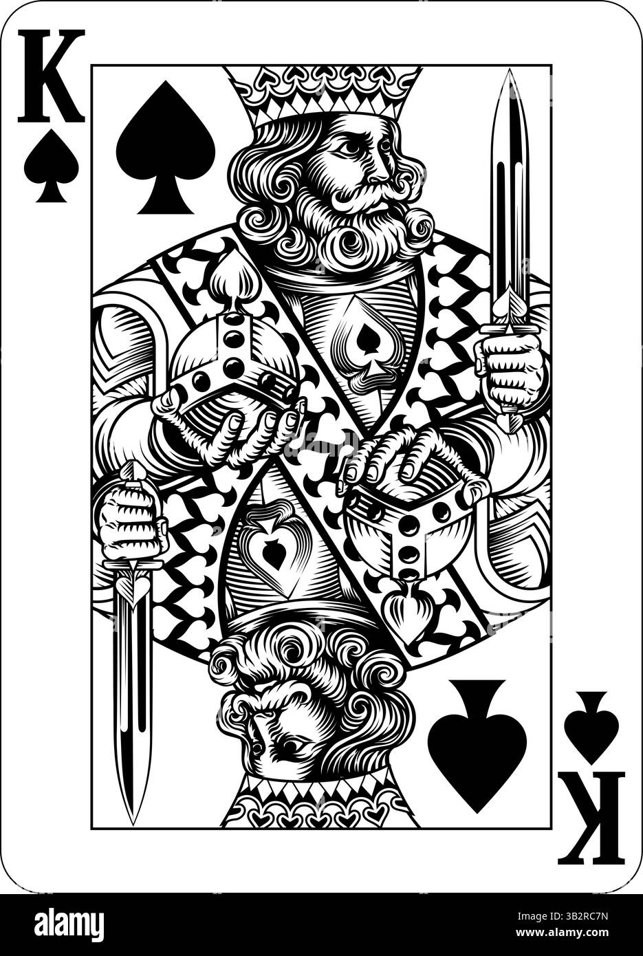 Queen clubs card white Black and White Stock Photos & Images - Alamy