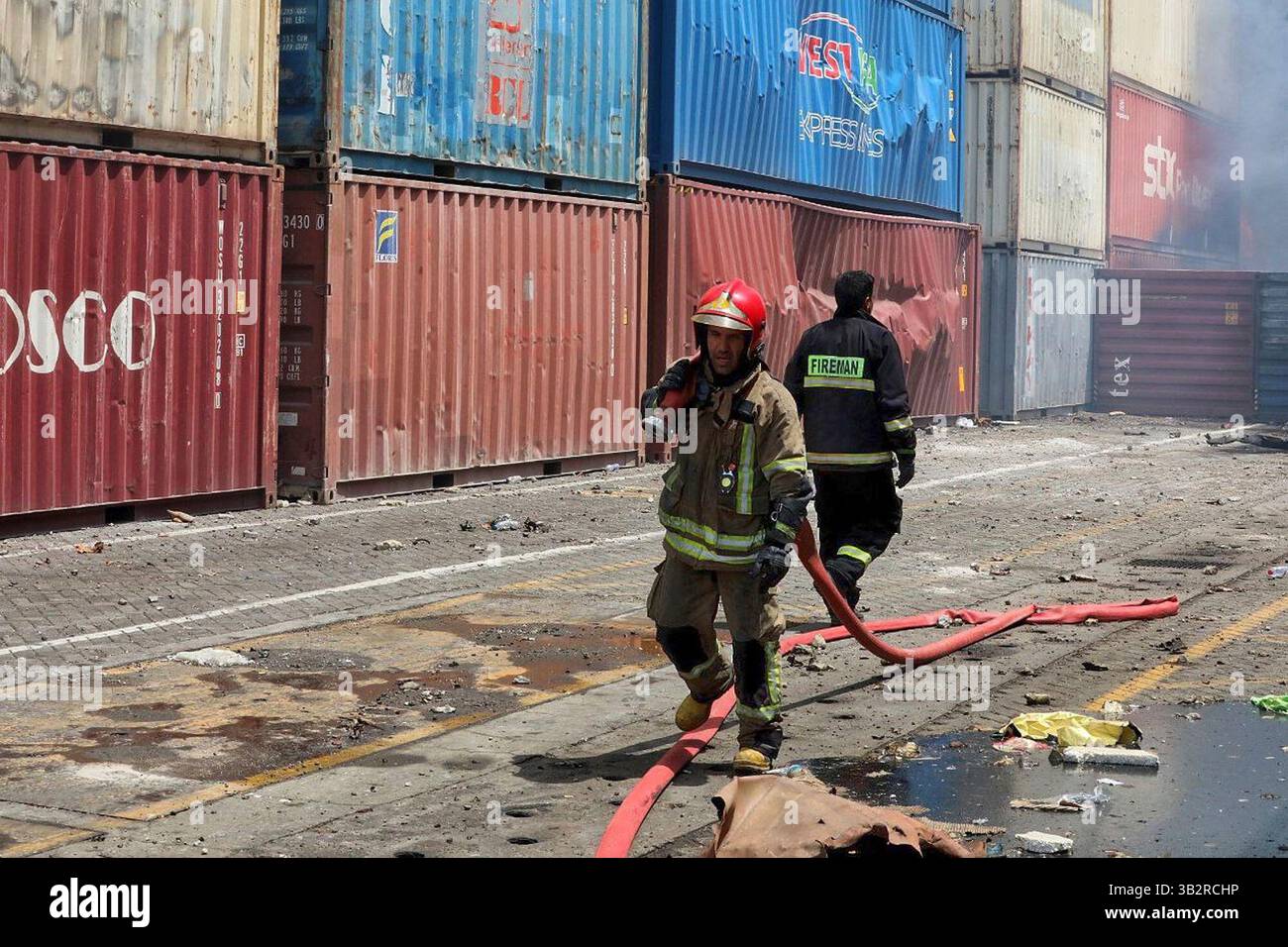 In this photo provided by the Iranian Red Crescent Society on Sunday ...