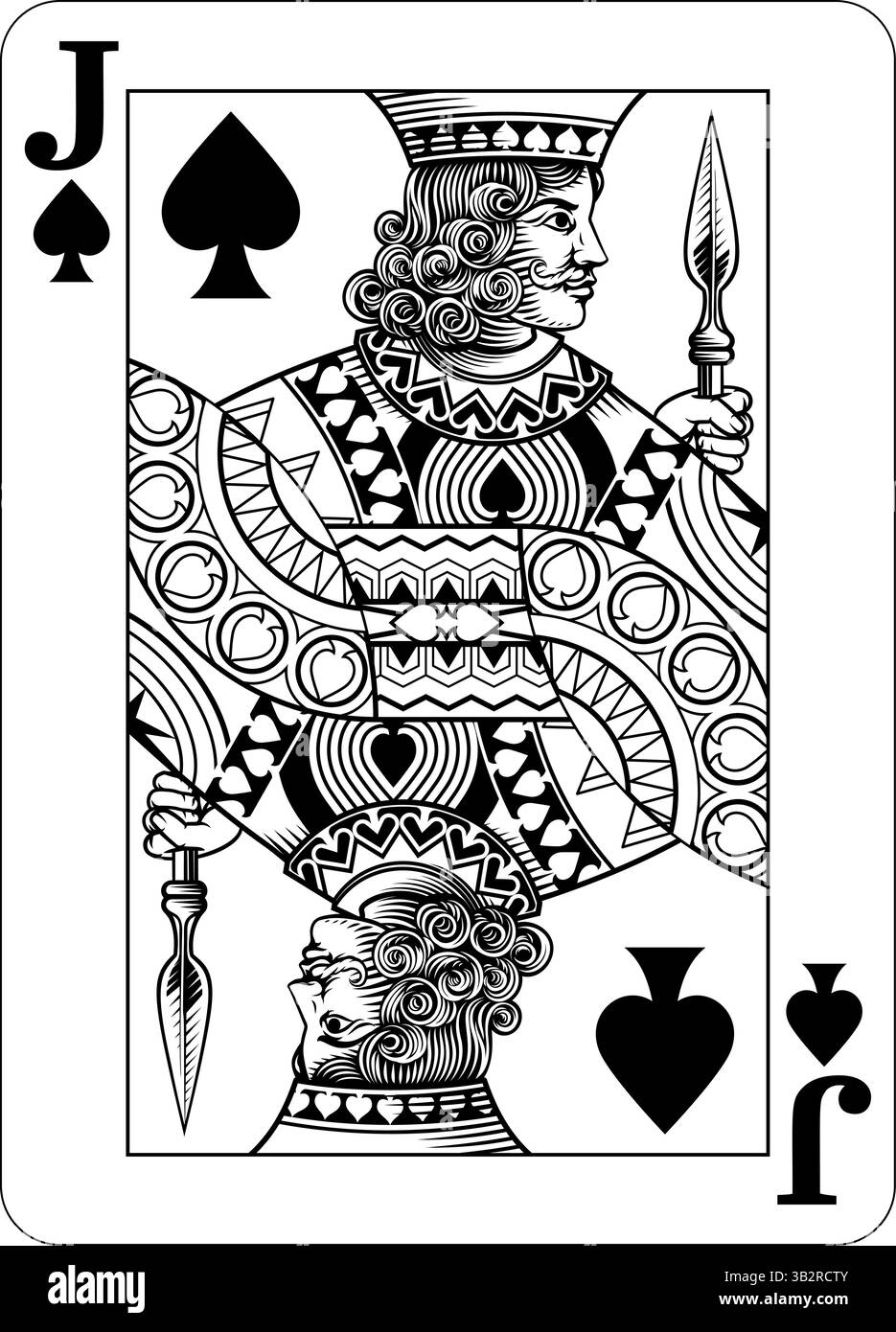 Jack of Spades Design from Deck of Playing Cards Stock Vector Image ...