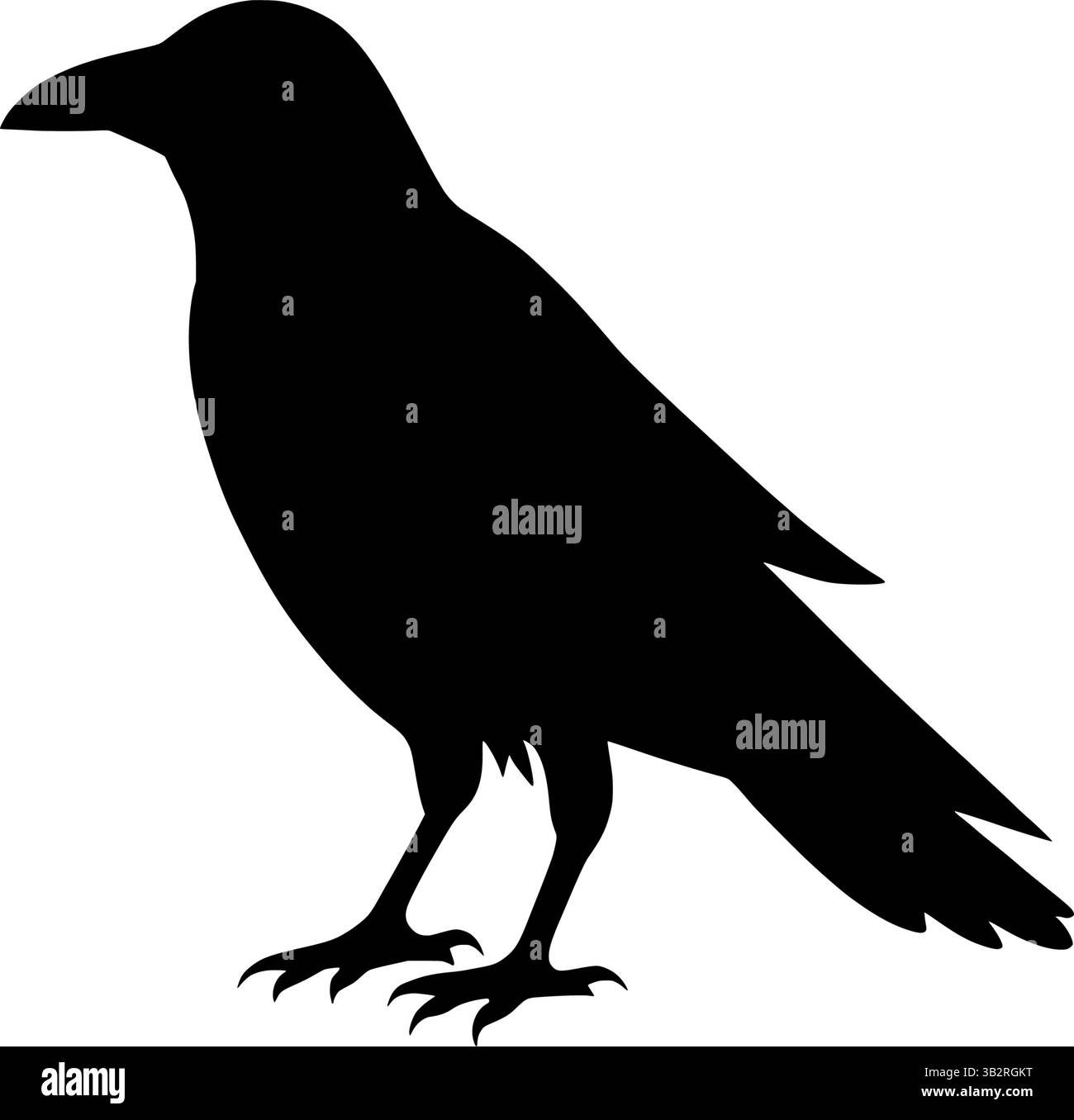 crow silhouette vector illustration bird crow graphic design art Stock ...