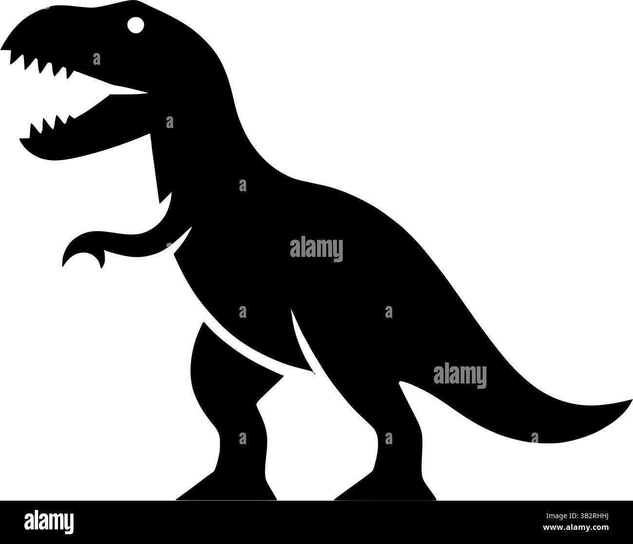 dinosaur silhouette vector illustration tyrannosaurus rex t rex jurassic era art Stock Vector ...