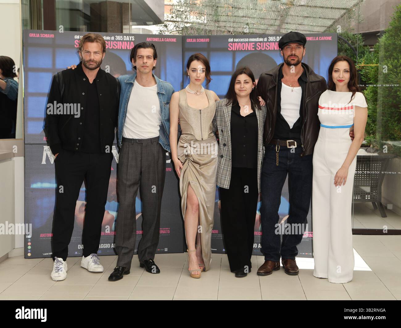 Rome, Italy. 28th Apr, 2025. Rome, hotel Le Meridien, photocall for the film "Malamore". In the ...