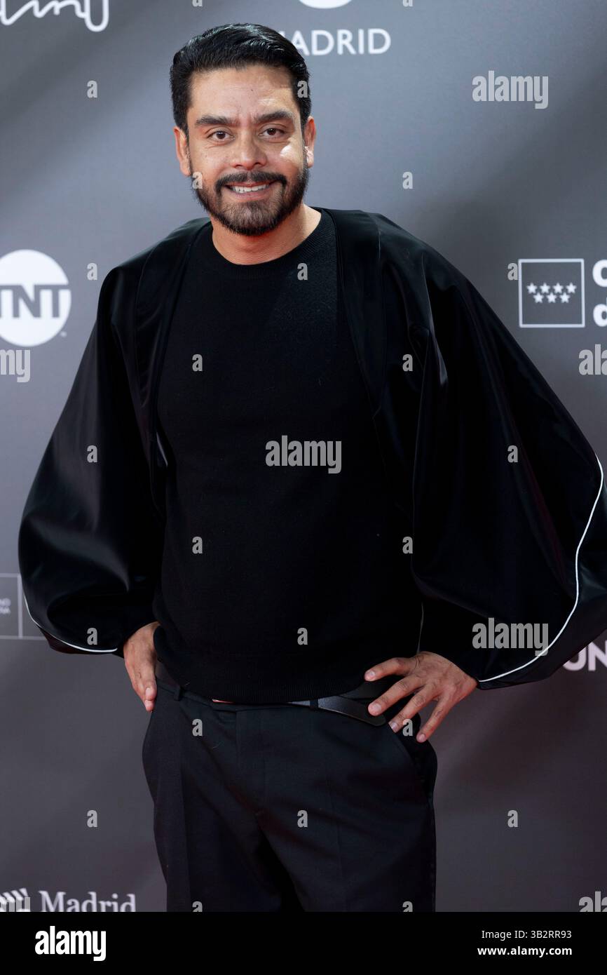 Jairo Bustamante attended Platino Awards 2025 red carpet at Palacio Municipal IFEMA Madrid on ...