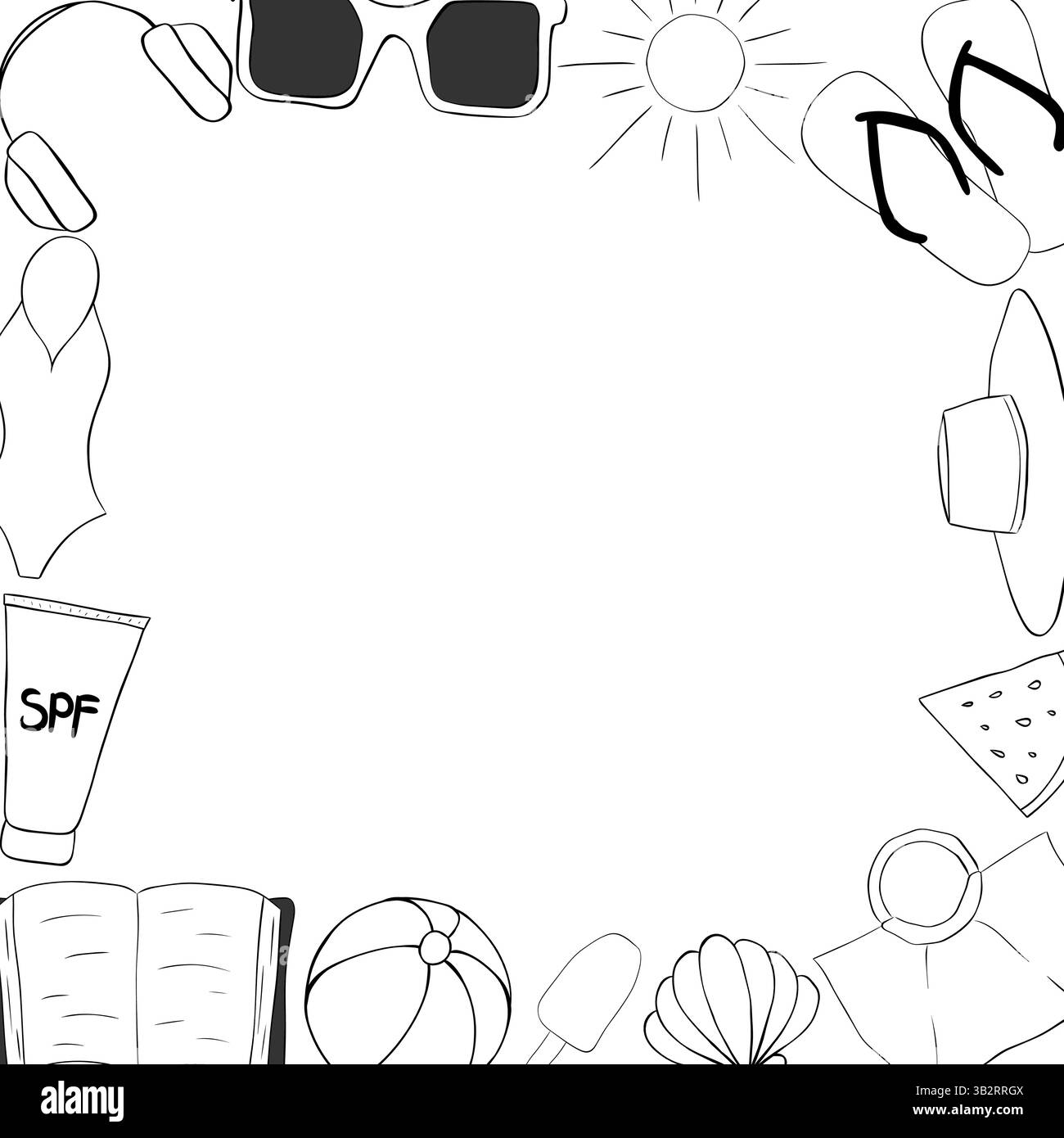 Beach party poster text Black and White Stock Photos & Images - Alamy