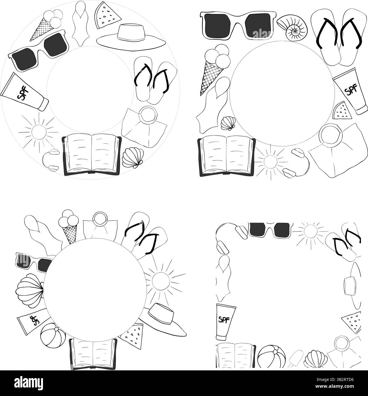 Party invitation frame Black and White Stock Photos & Images - Alamy