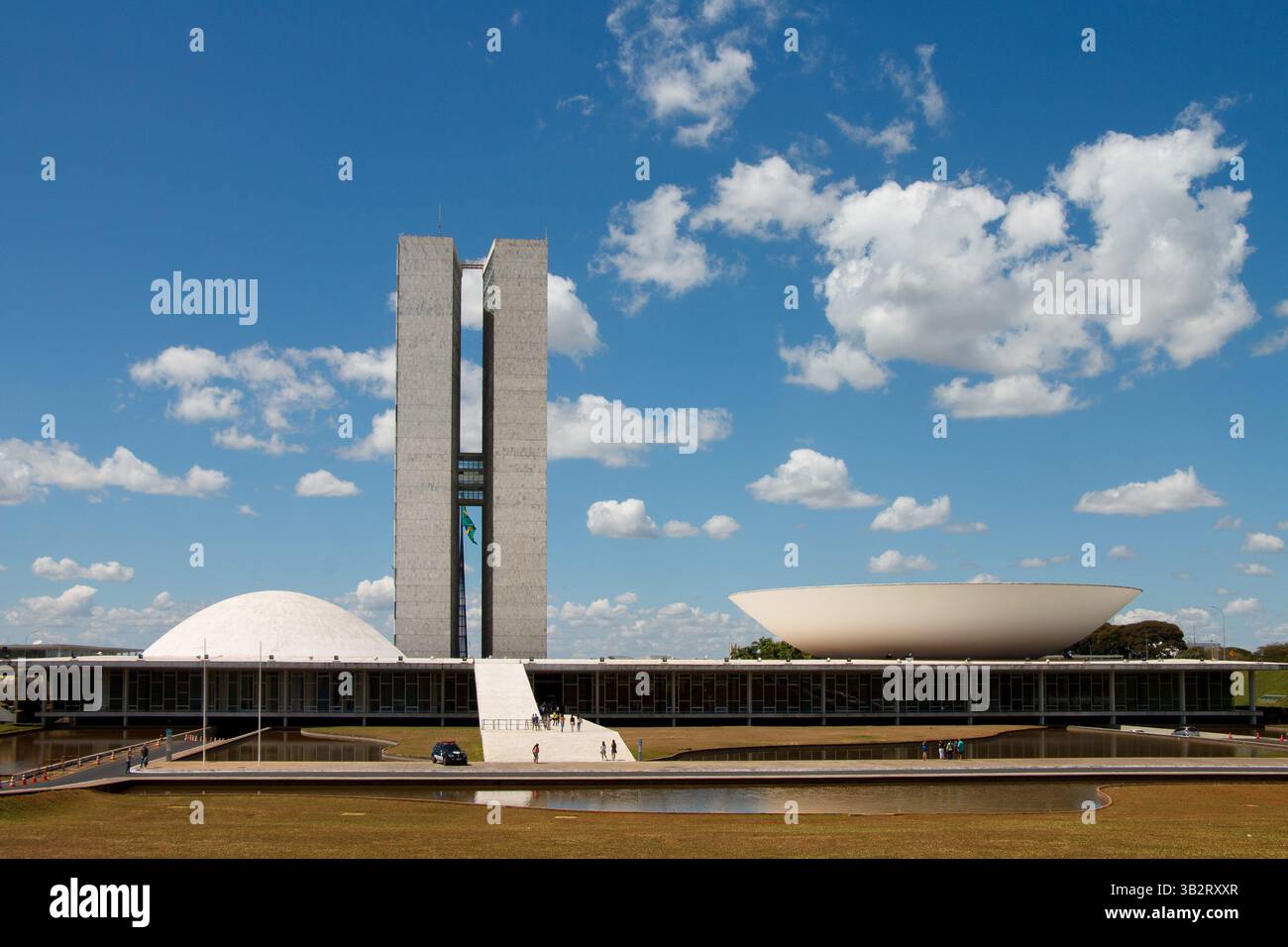 The National congress modern architecture building at Praca dos Tres ...