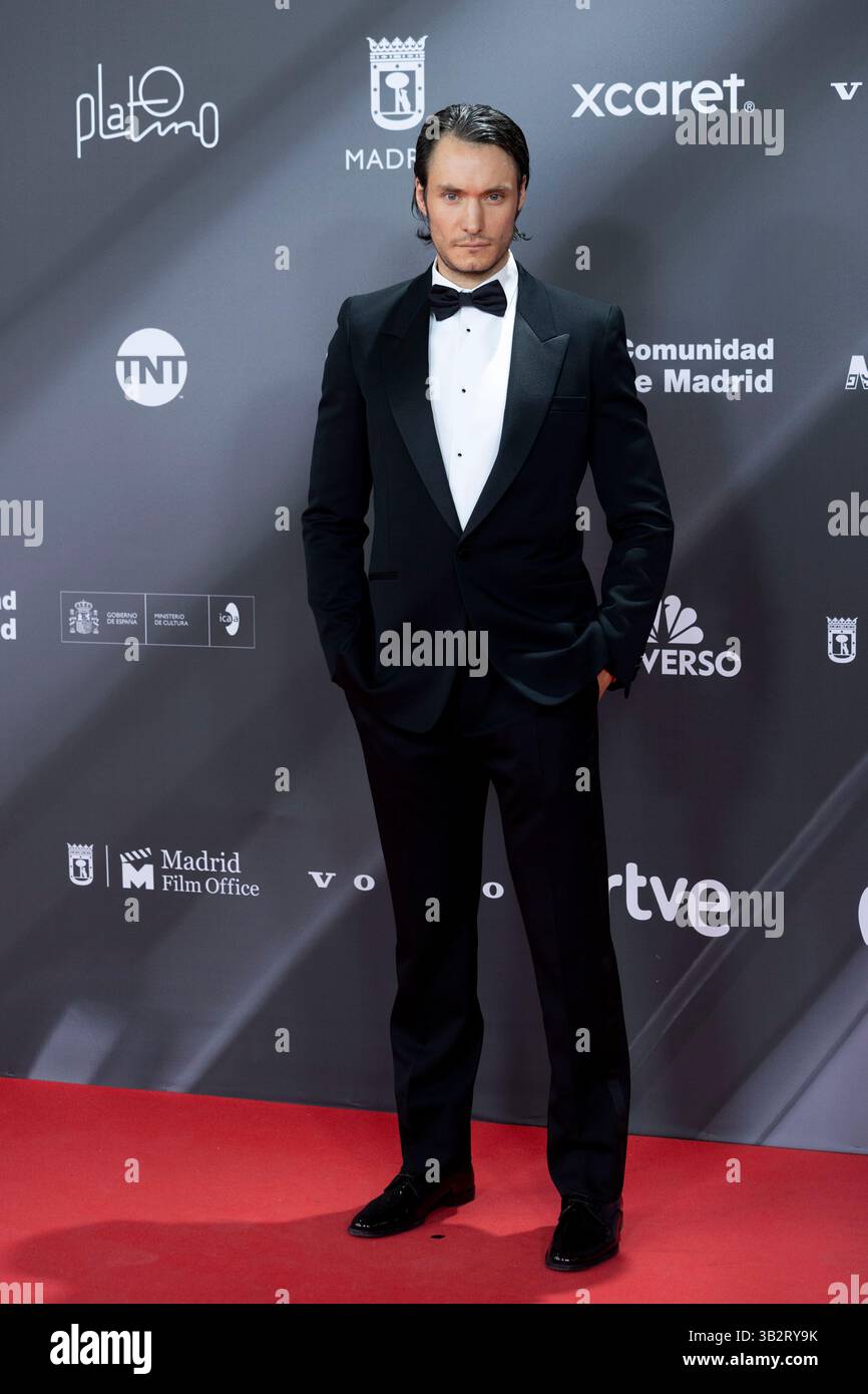 Claudio Cataño attended Platino Awards 2025 red carpet at Palacio ...