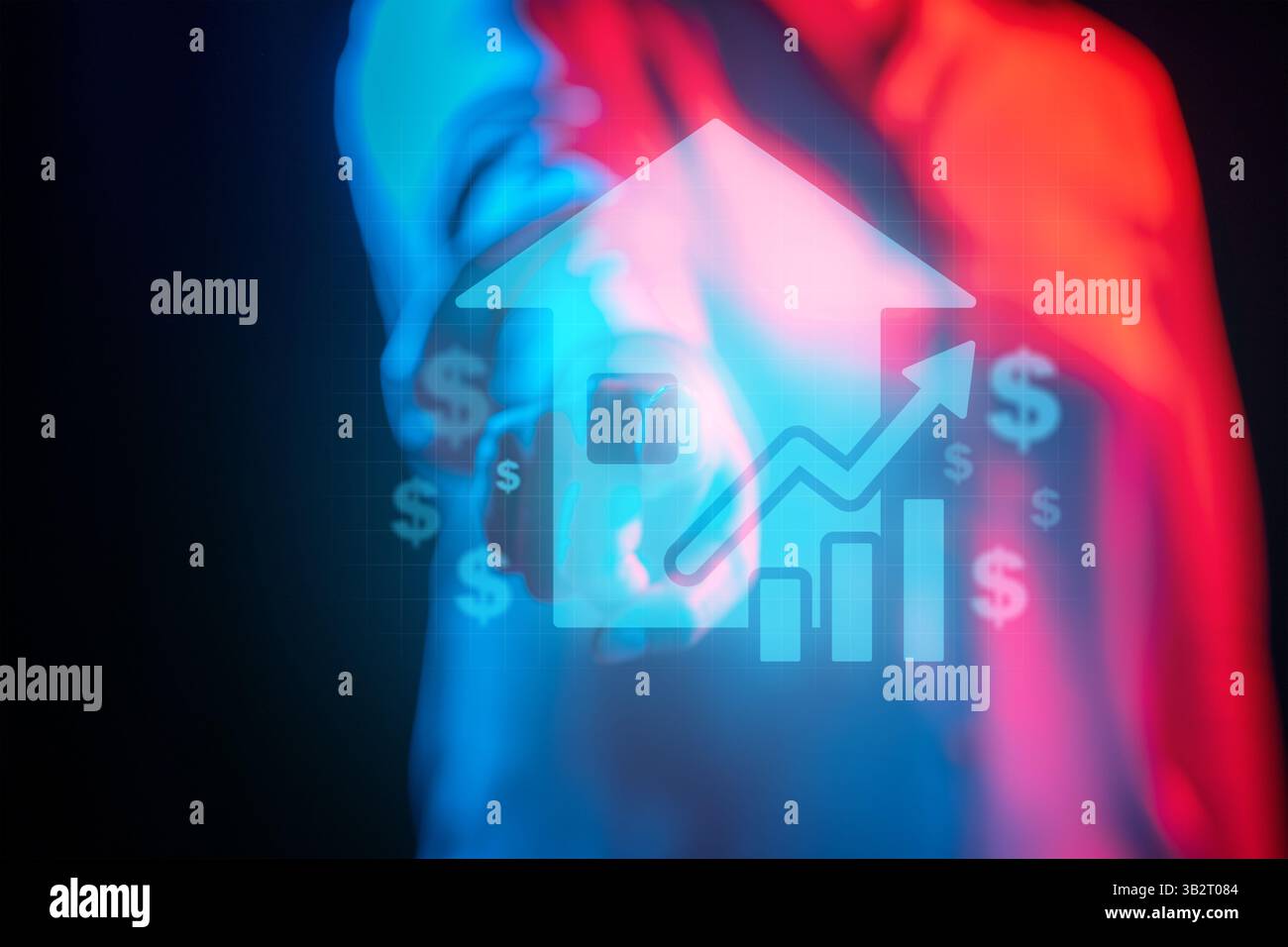 Businesswoman touch house icon hi-res stock photography and images - Alamy
