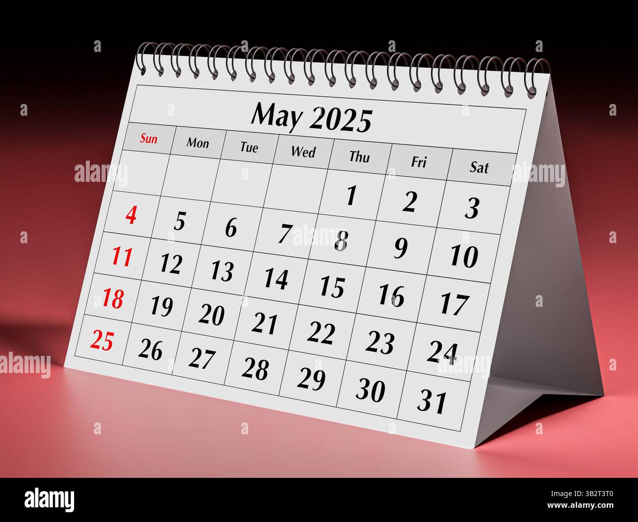May 2025 calendar. One page of annual business desk monthly calendars ...