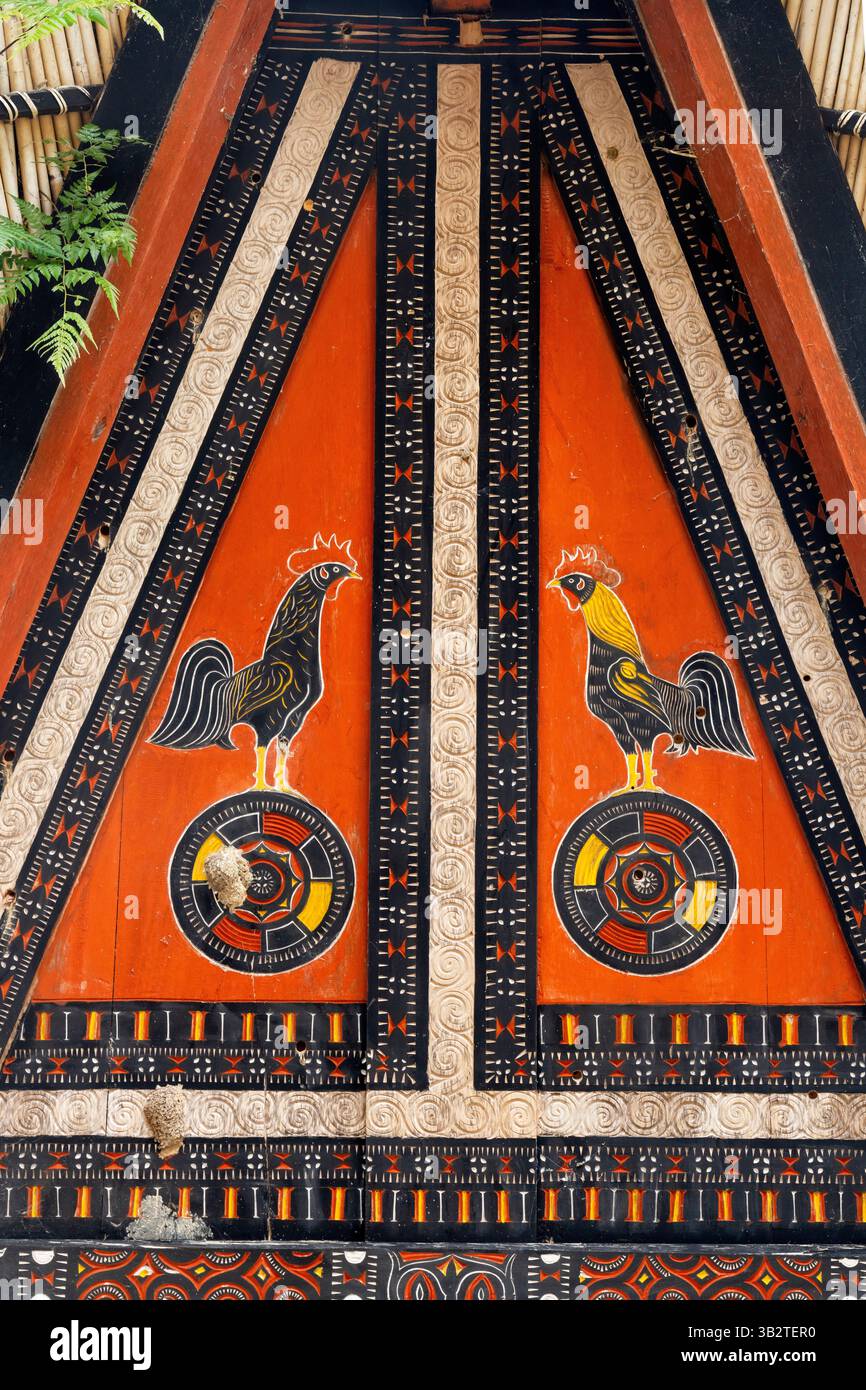 Traditional Art decoration of the Tongkonan traditional house. The ...