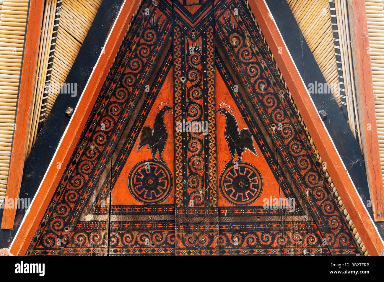 Traditional Art decoration of the Tongkonan traditional house. The ...
