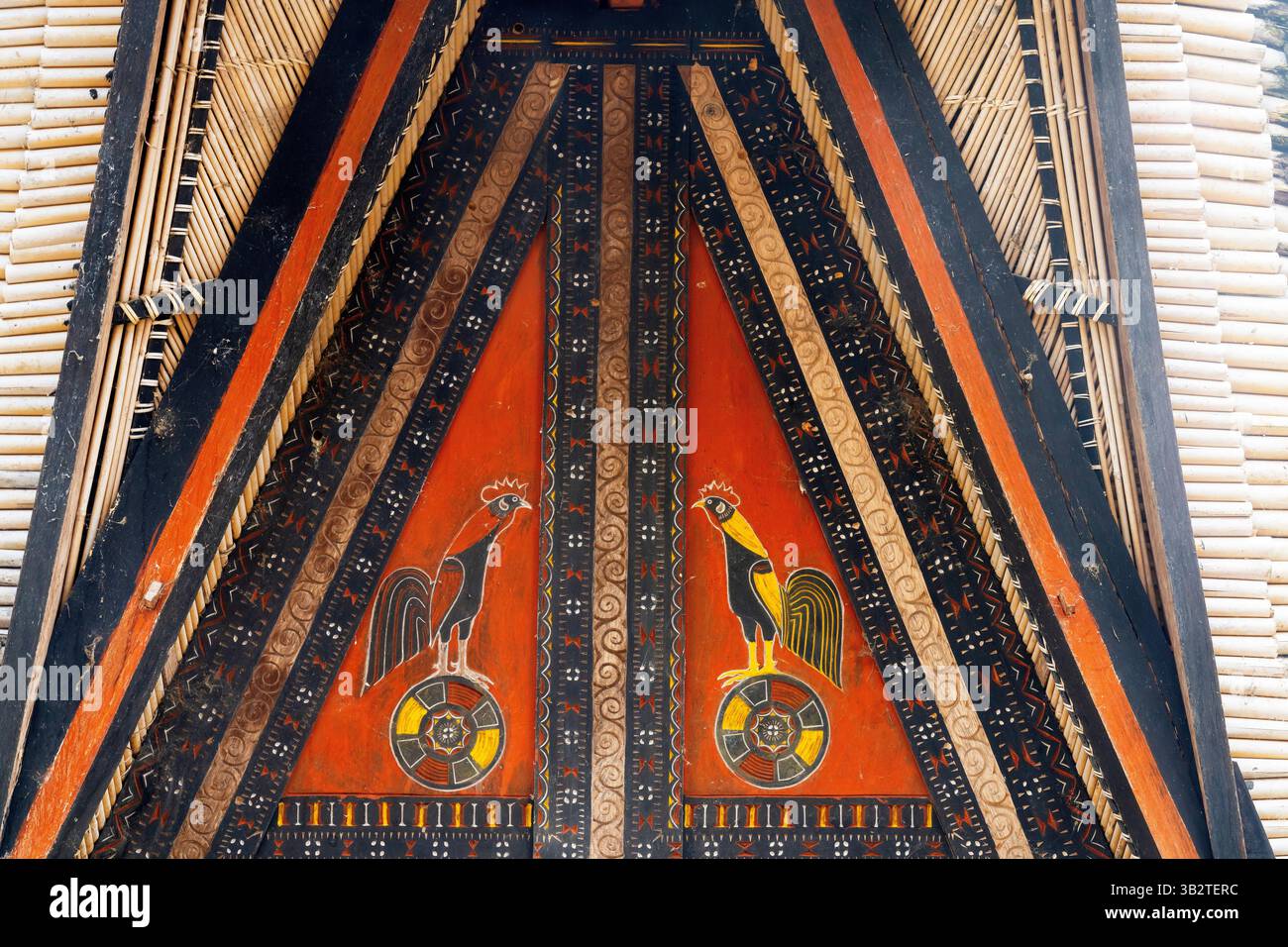 Traditional Art decoration of the Tongkonan traditional house. The ...