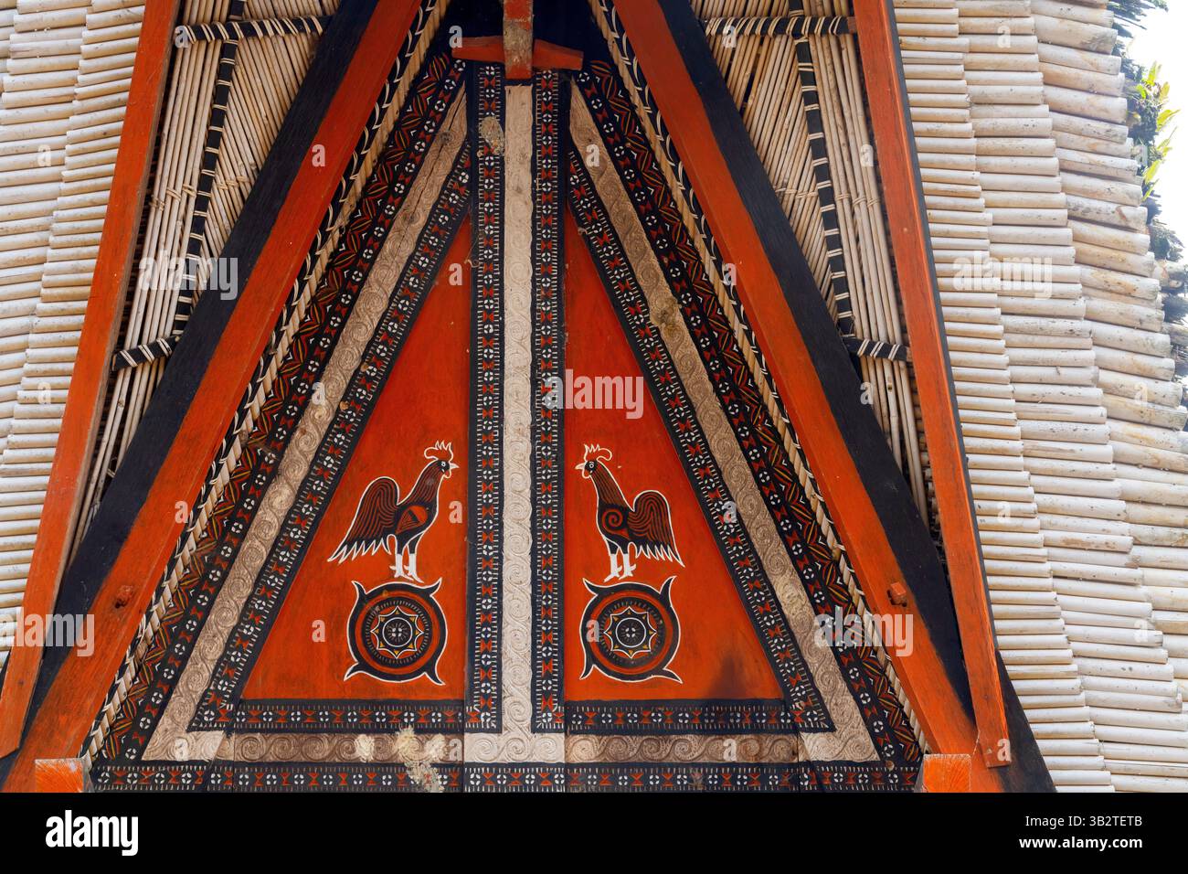 Traditional Art decoration of the Tongkonan traditional house. The ...