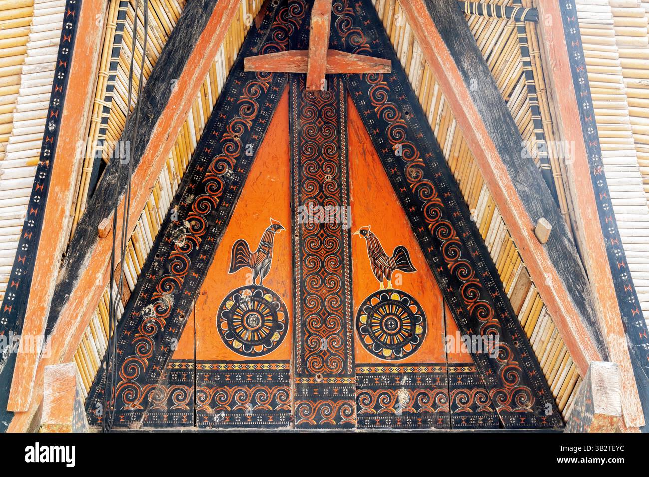Traditional Art decoration of the Tongkonan traditional house. The ...
