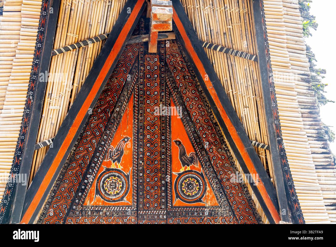 Traditional Art decoration of the Tongkonan traditional house. The ...