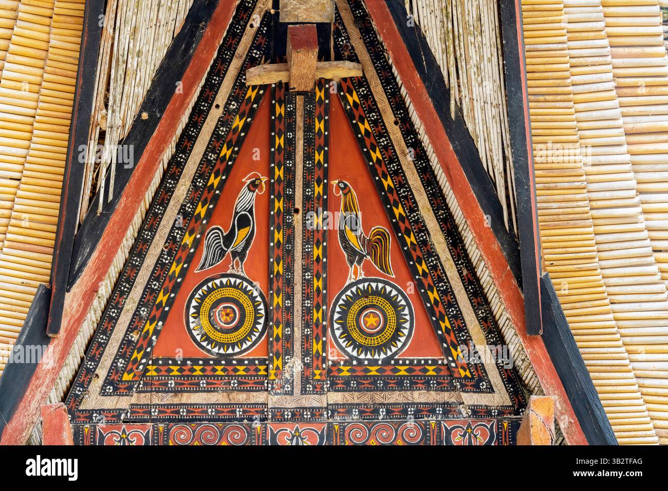 Traditional Art decoration of the Tongkonan traditional house. The ...