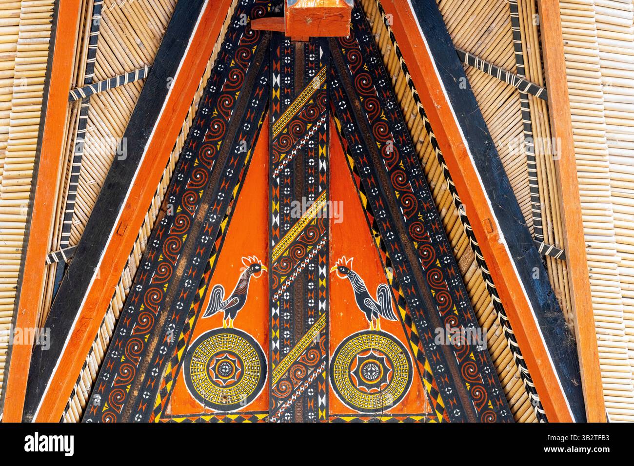 Traditional Art decoration of the Tongkonan traditional house. The ...