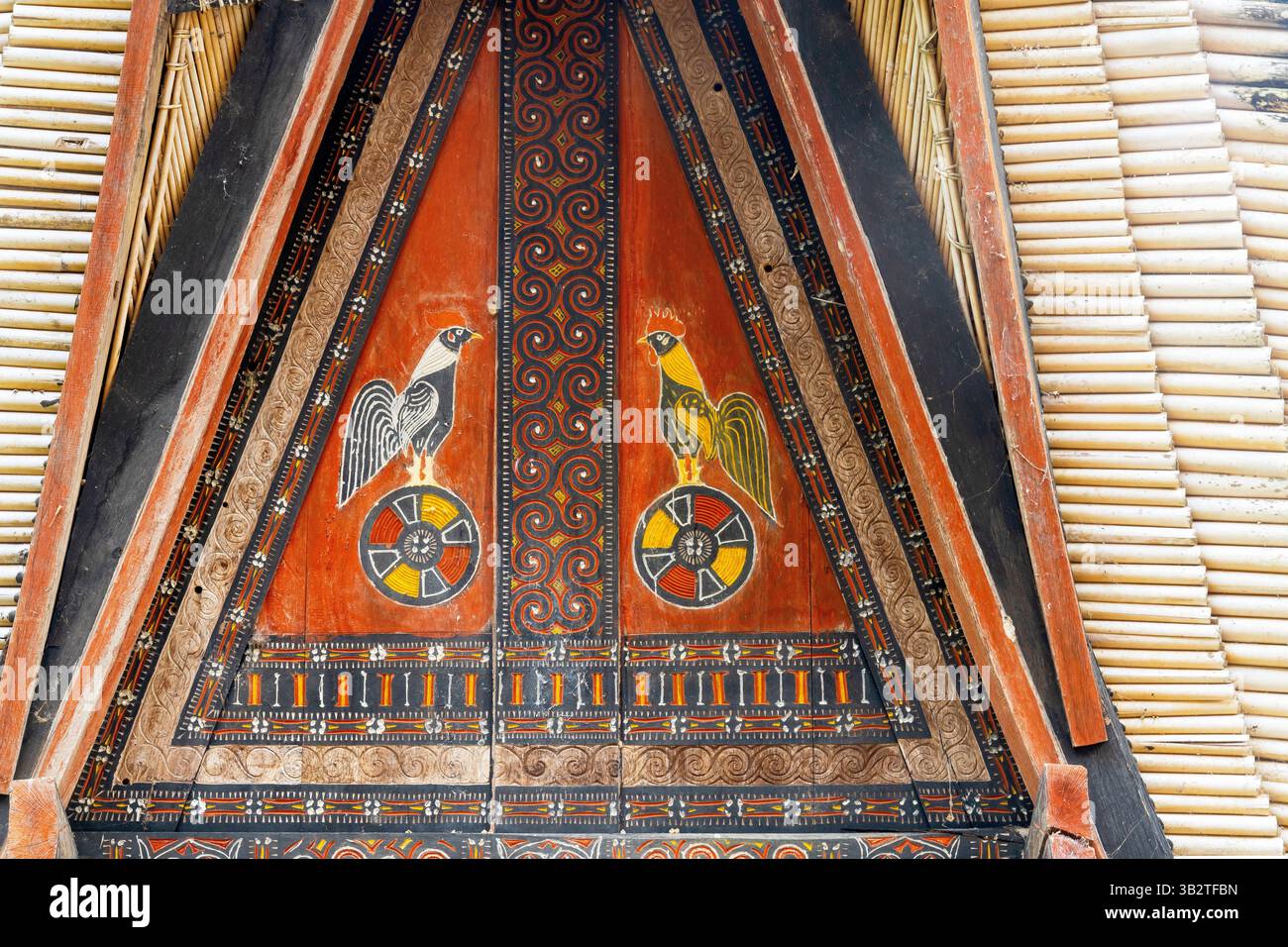 Traditional Art decoration of the Tongkonan traditional house. The ...