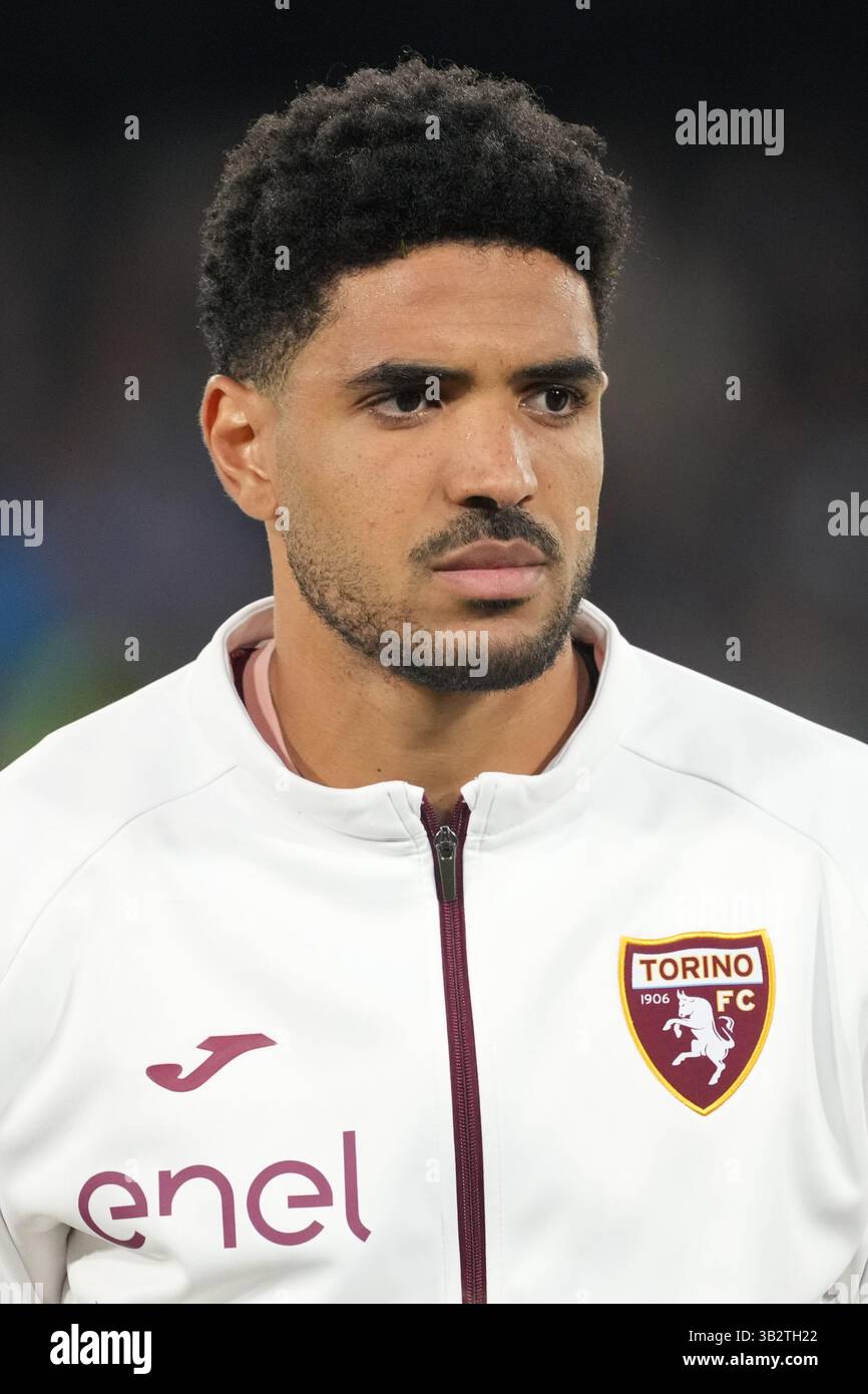 Naples, Italy. 27 Apr, 2025. Saul Coco of Torino FC during the Serie A ...